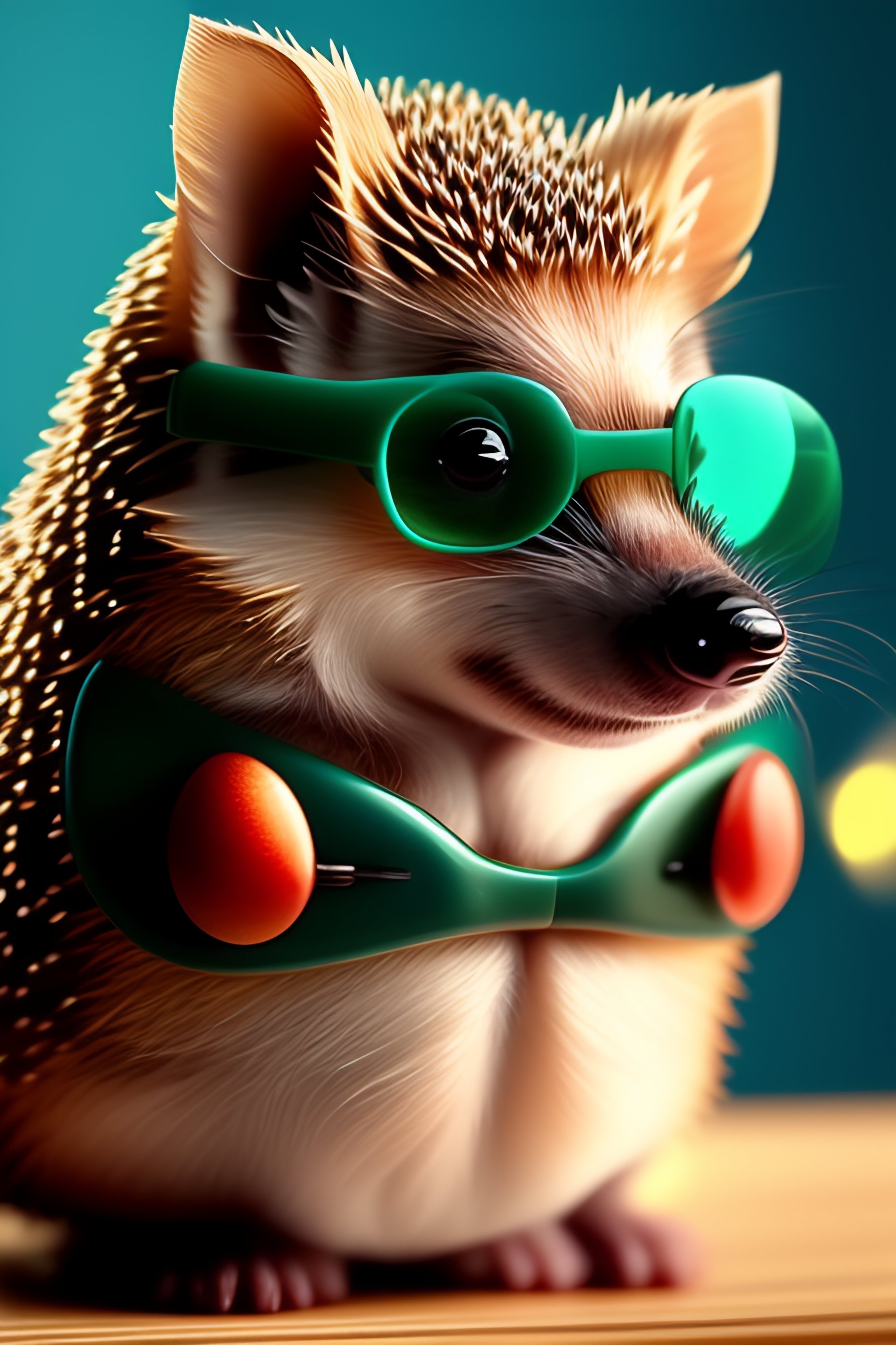 Lexica - Smart hedgehog in glasses