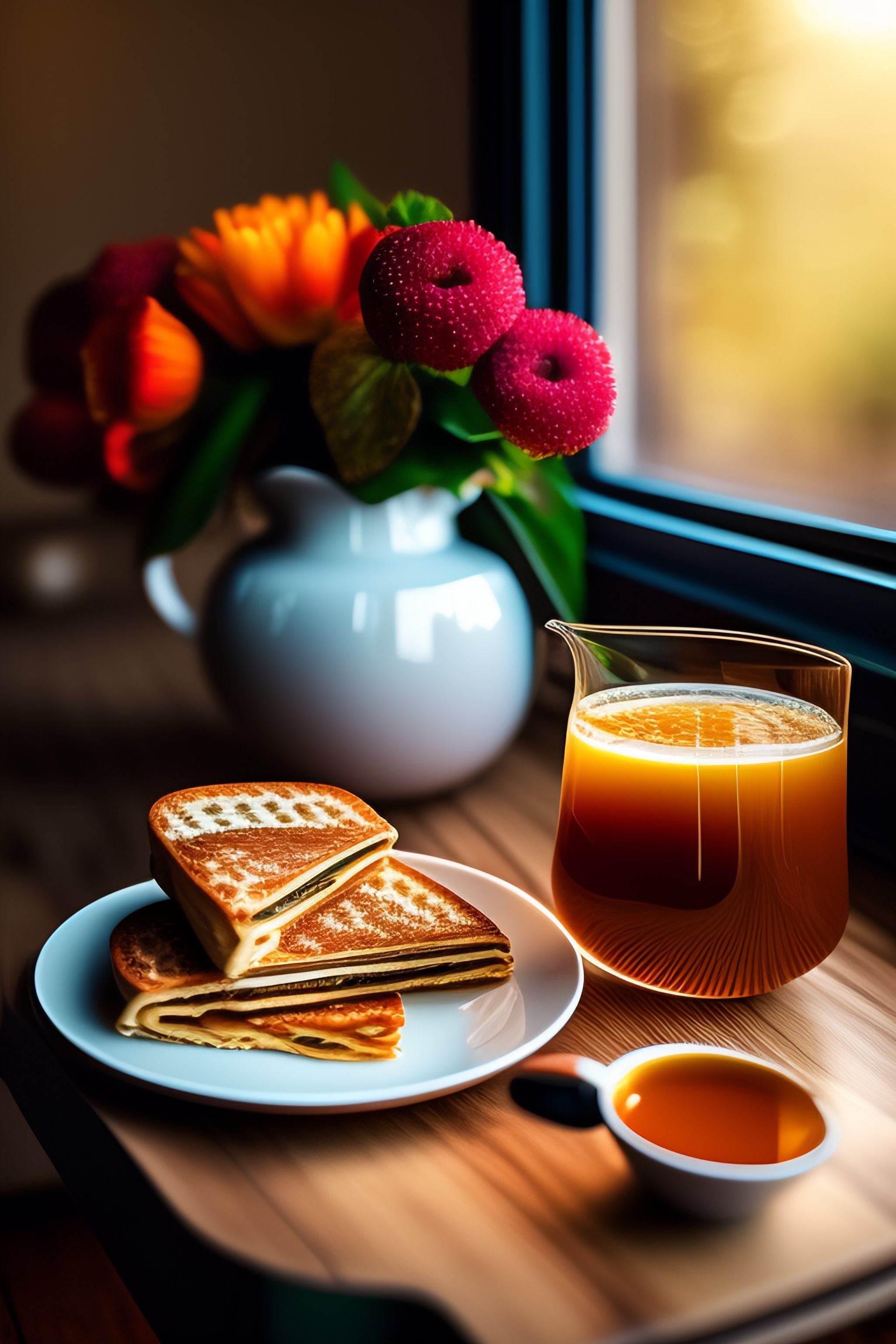 Morning Breakfast With Tea