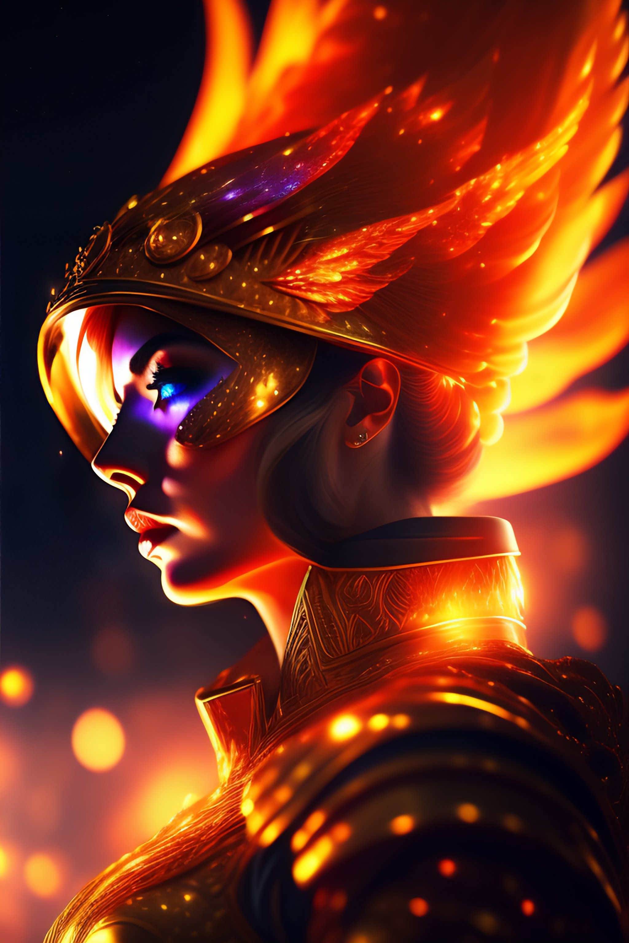 Lexica - Space phoenix, cinematic composition, dramatic pose ...