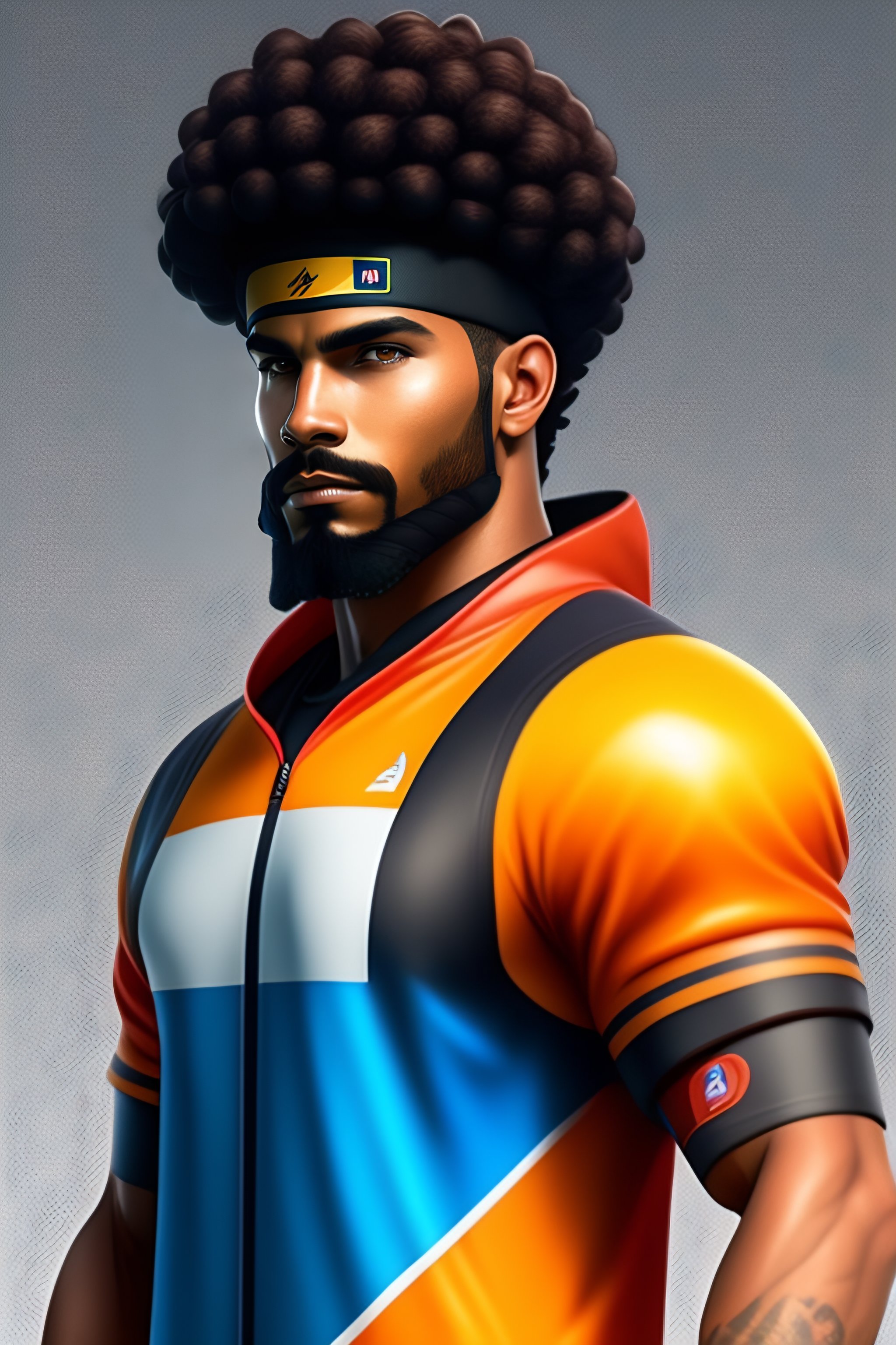 Lexica - Male brown Pokemon trainer with hair twists and a beard in ...