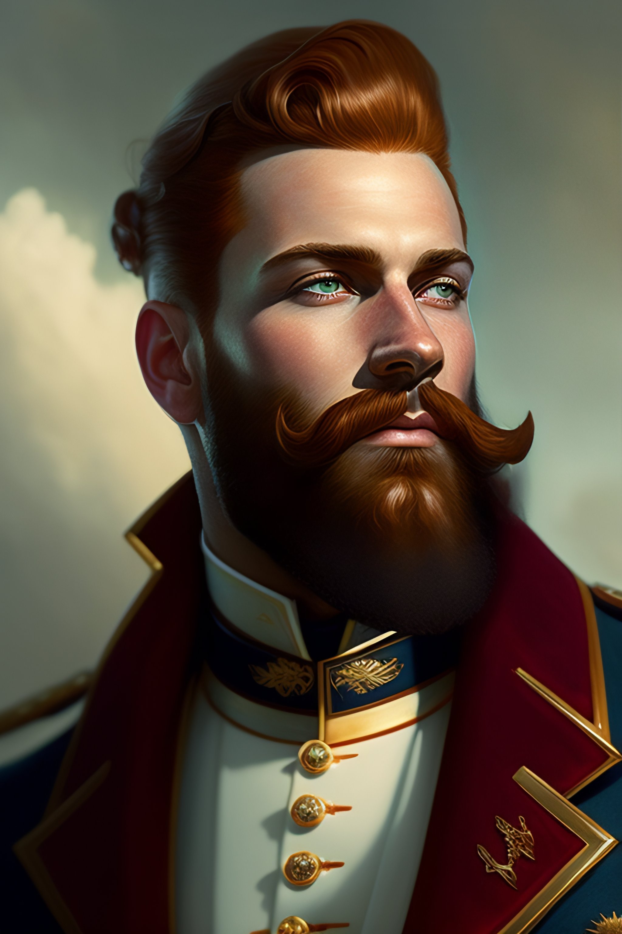 Lexica - Lovecraftian portrait of a 1920s captain with full beard ...
