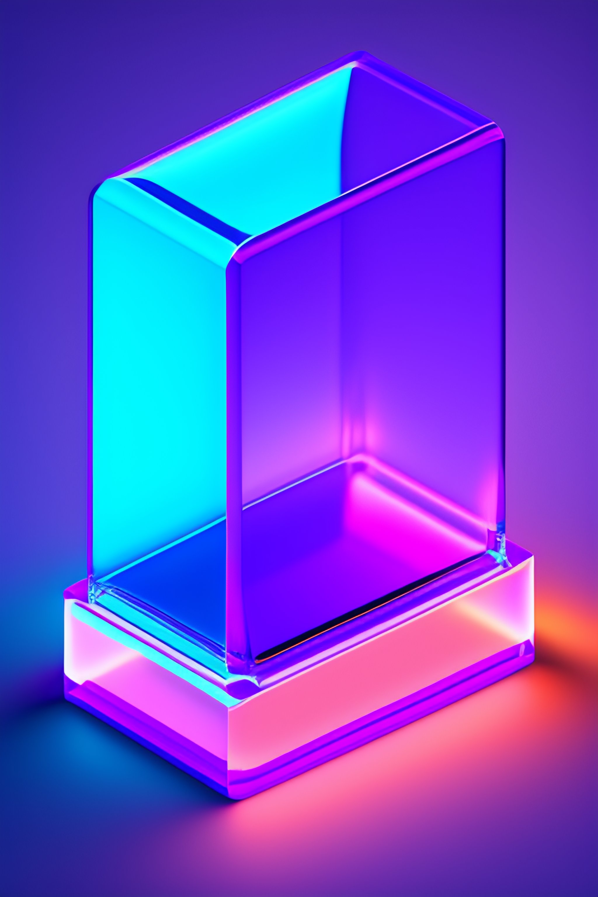 Lexica - 3d render of a transparent rectangular block, 6 inches high ...