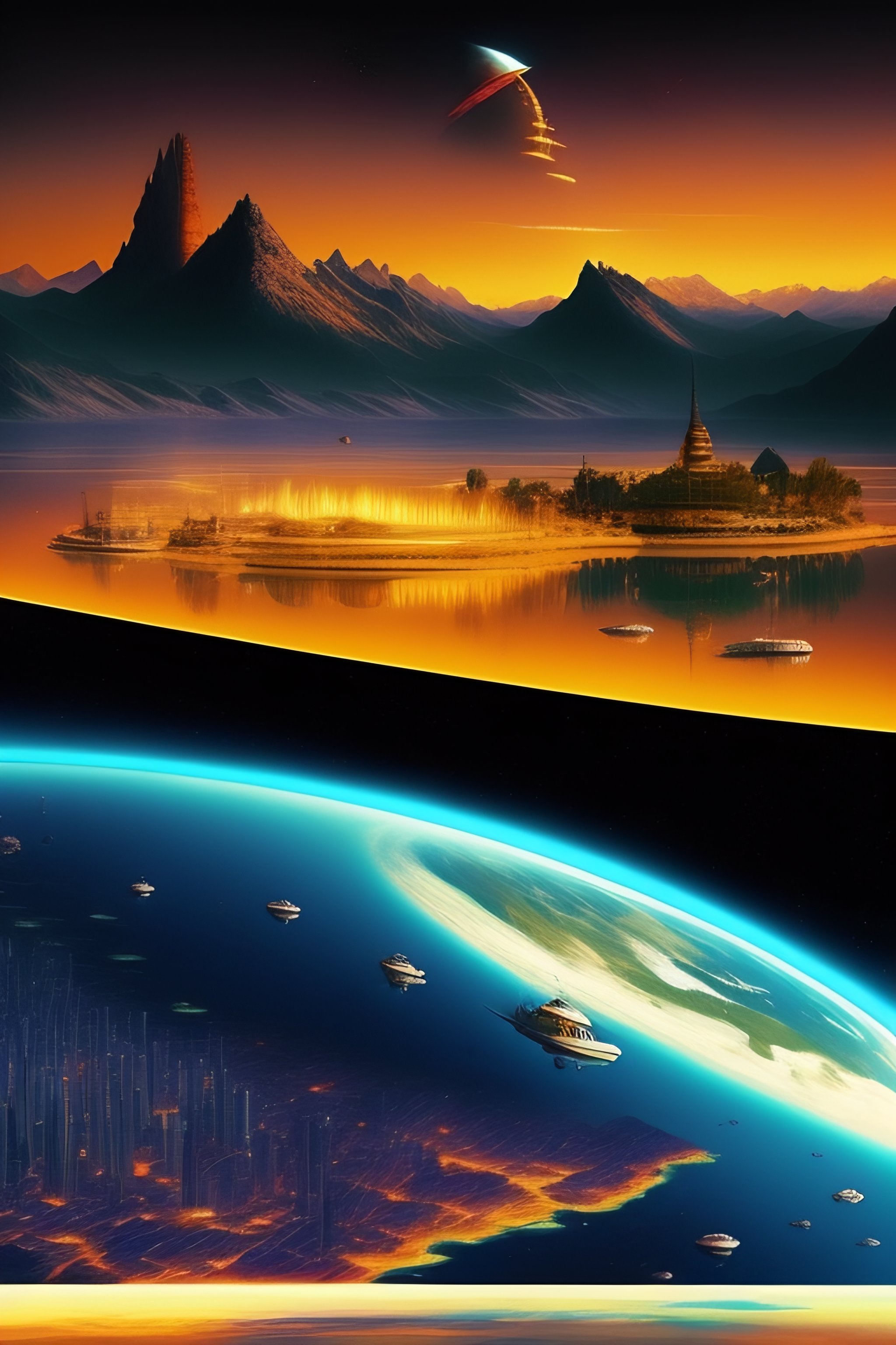 Lexica - The year 4060 future world no space to live in the slums ...