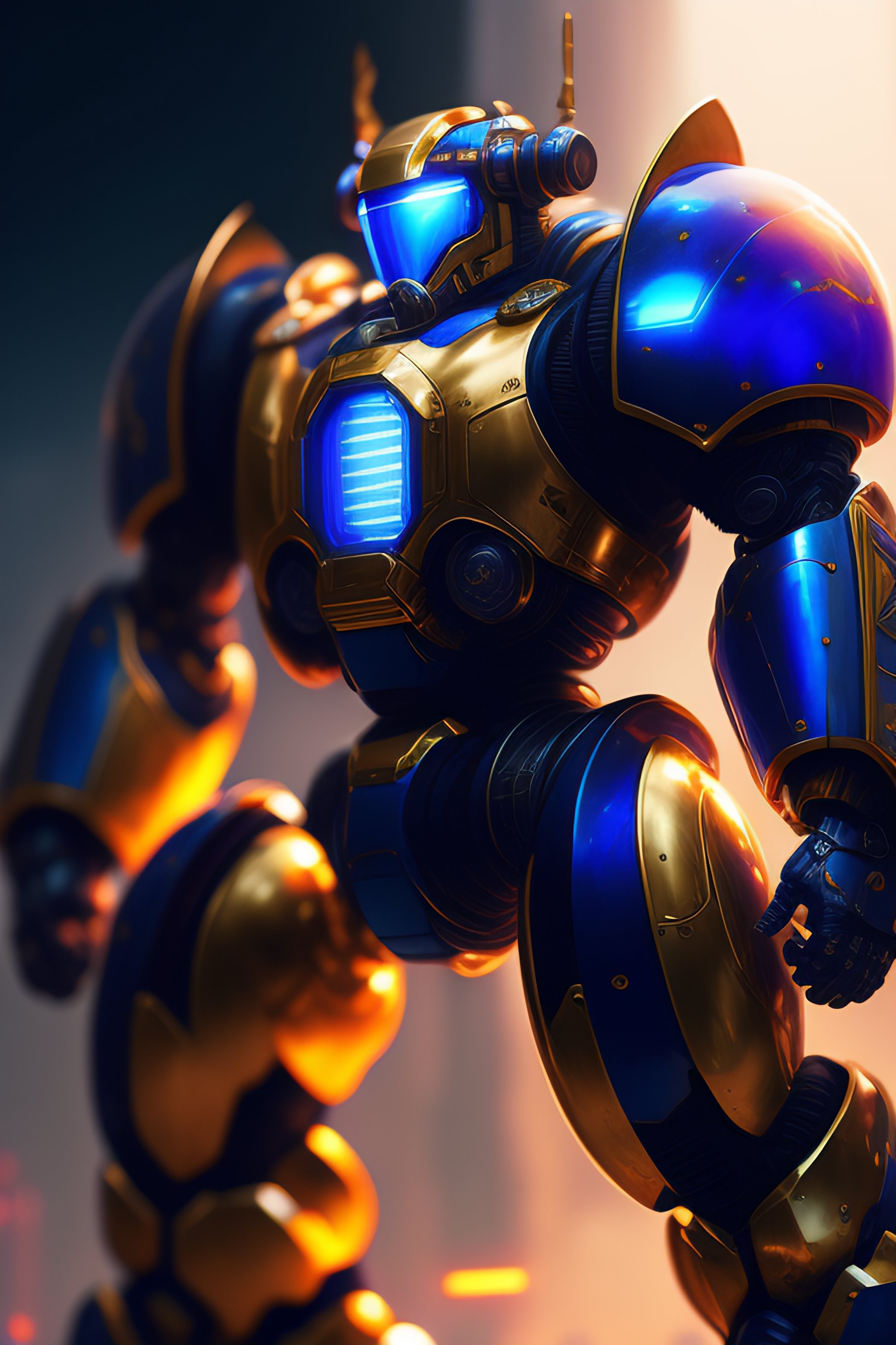 Lexica - Blitzcrank from league of legends riding a blue bike ...