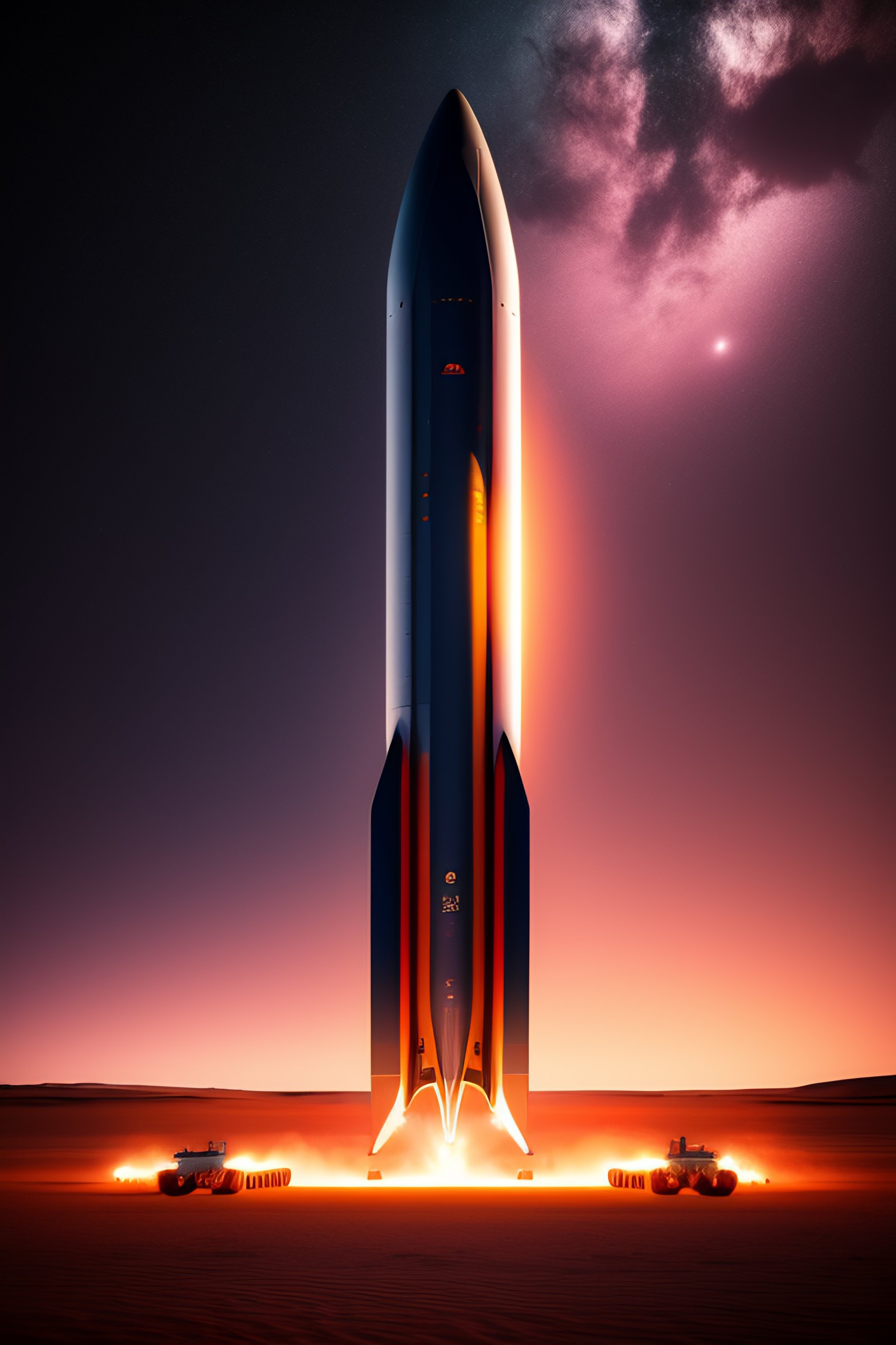 Lexica - 50mm Photograph of SpaceX starship 2.0 designed by SpaceX ...