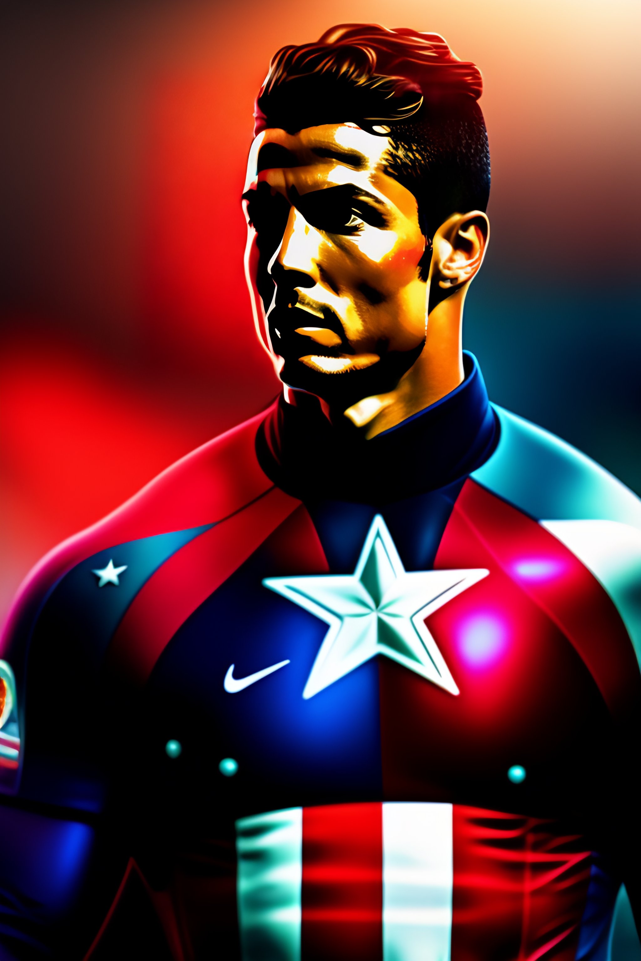 Lexica - Cristiano Ronaldo, captain america