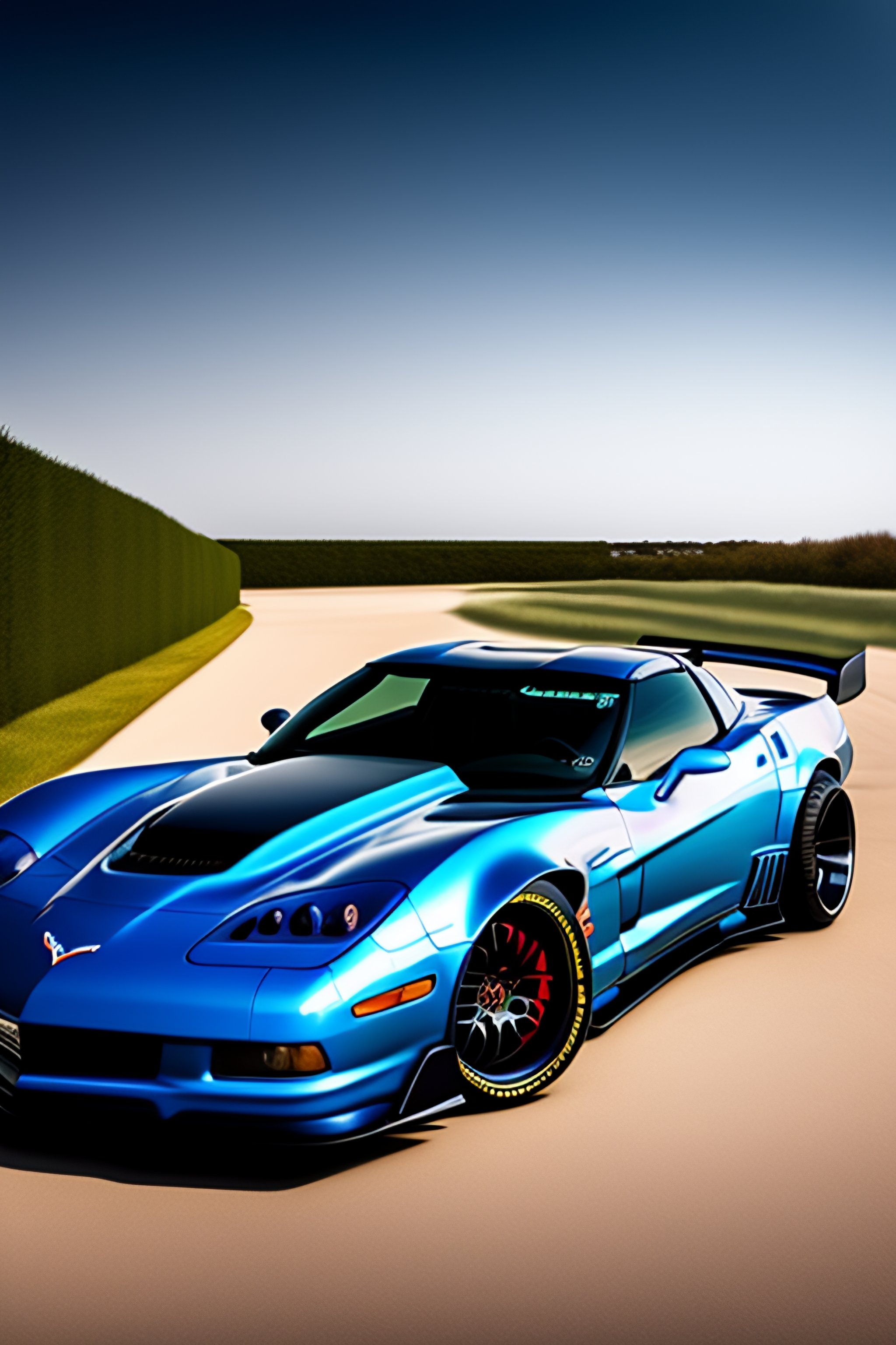 Lexica - 2004 corvette Z06, c5r, wide body, electron blu, racing