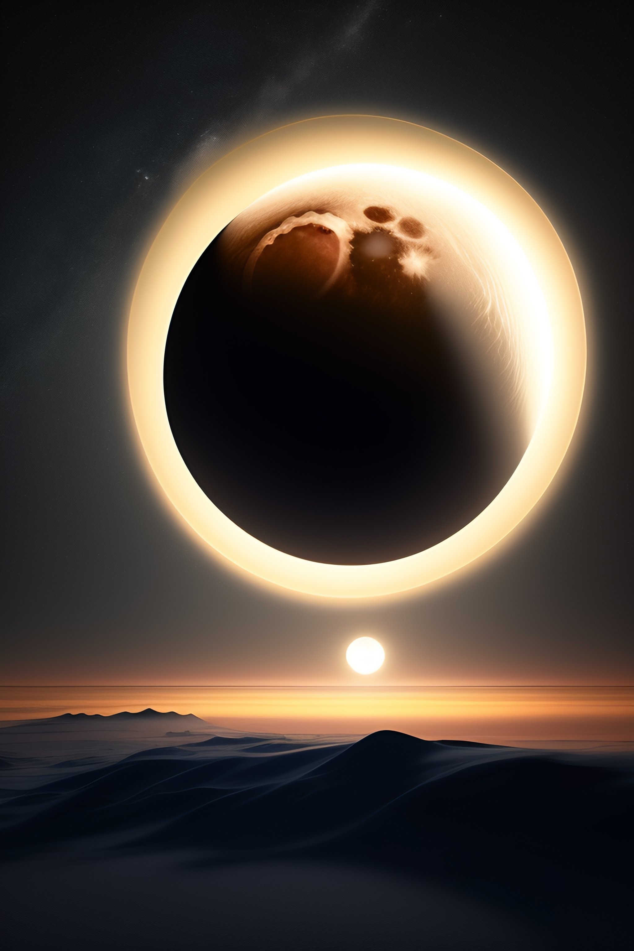 Lexica - Inspiring simplistic full moon view from earth, super realistic