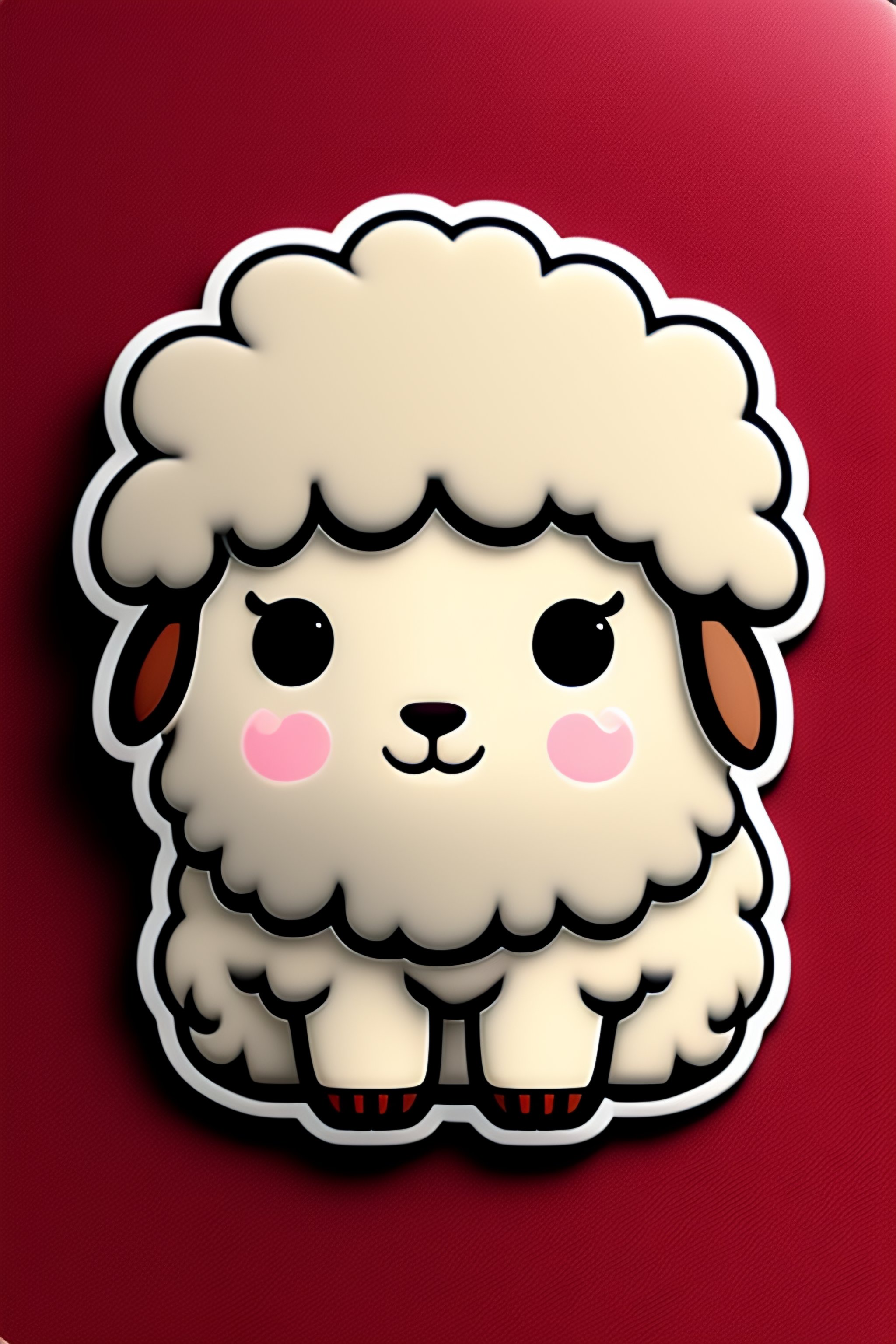 Lexica - Cute sleeping sheep chibi cartone style , sticker logo