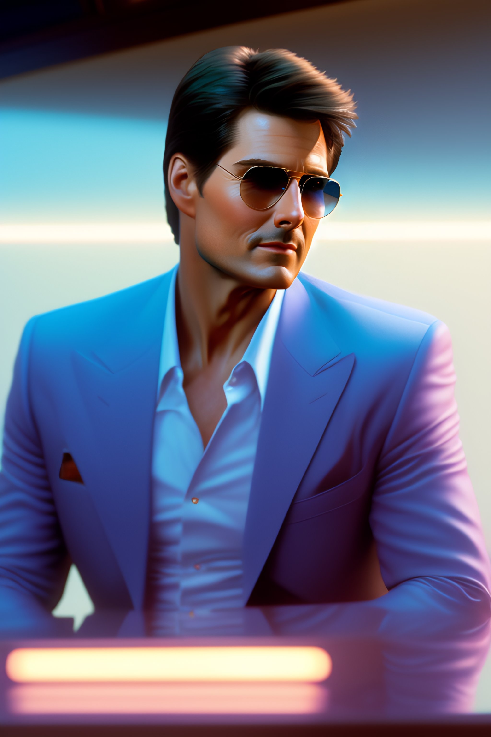 Lexica - Tom cruise cosplaying as Gendo Ikari, wearing round frame ...