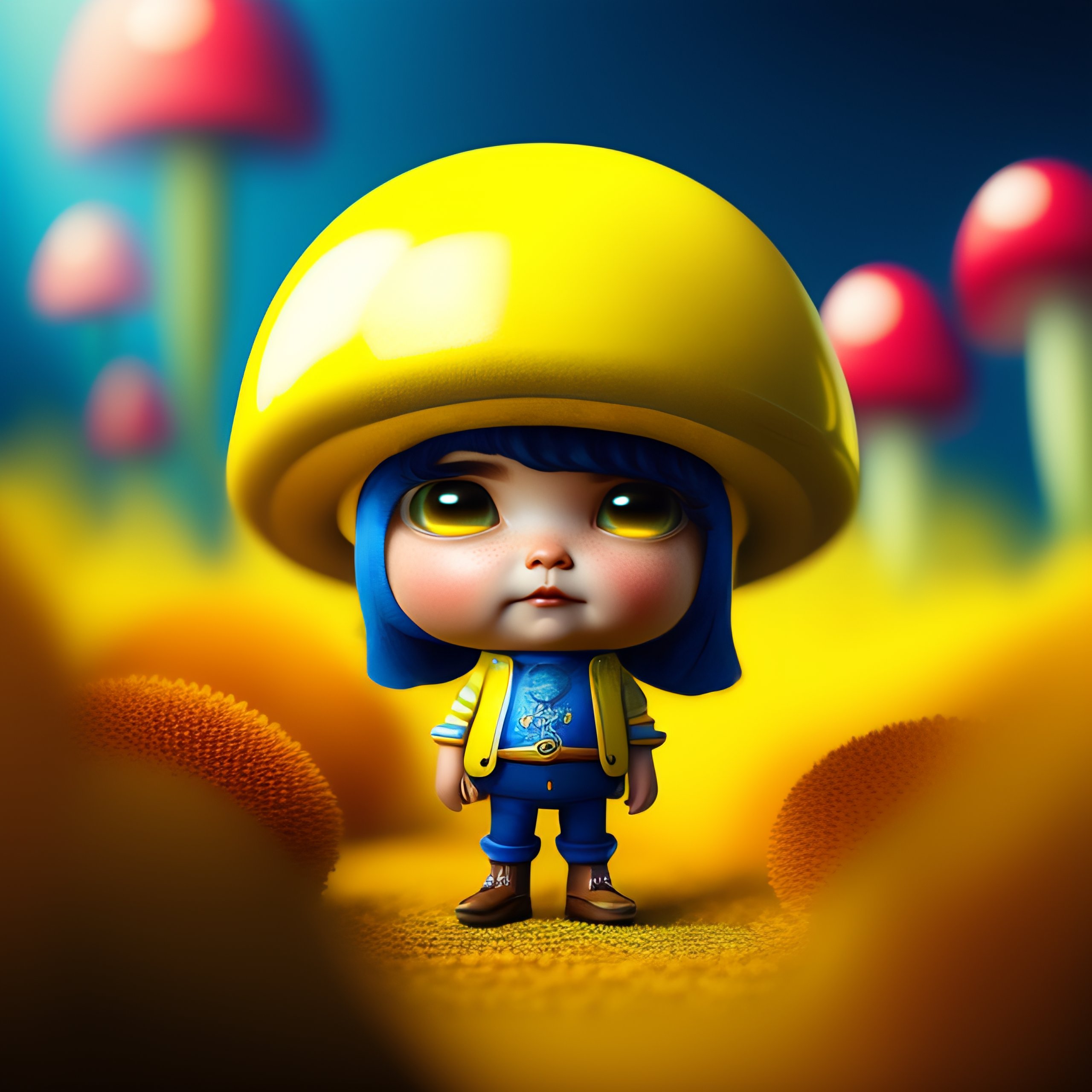 Lexica - Beautiful scene with extremely cute and adorable mushroom ...