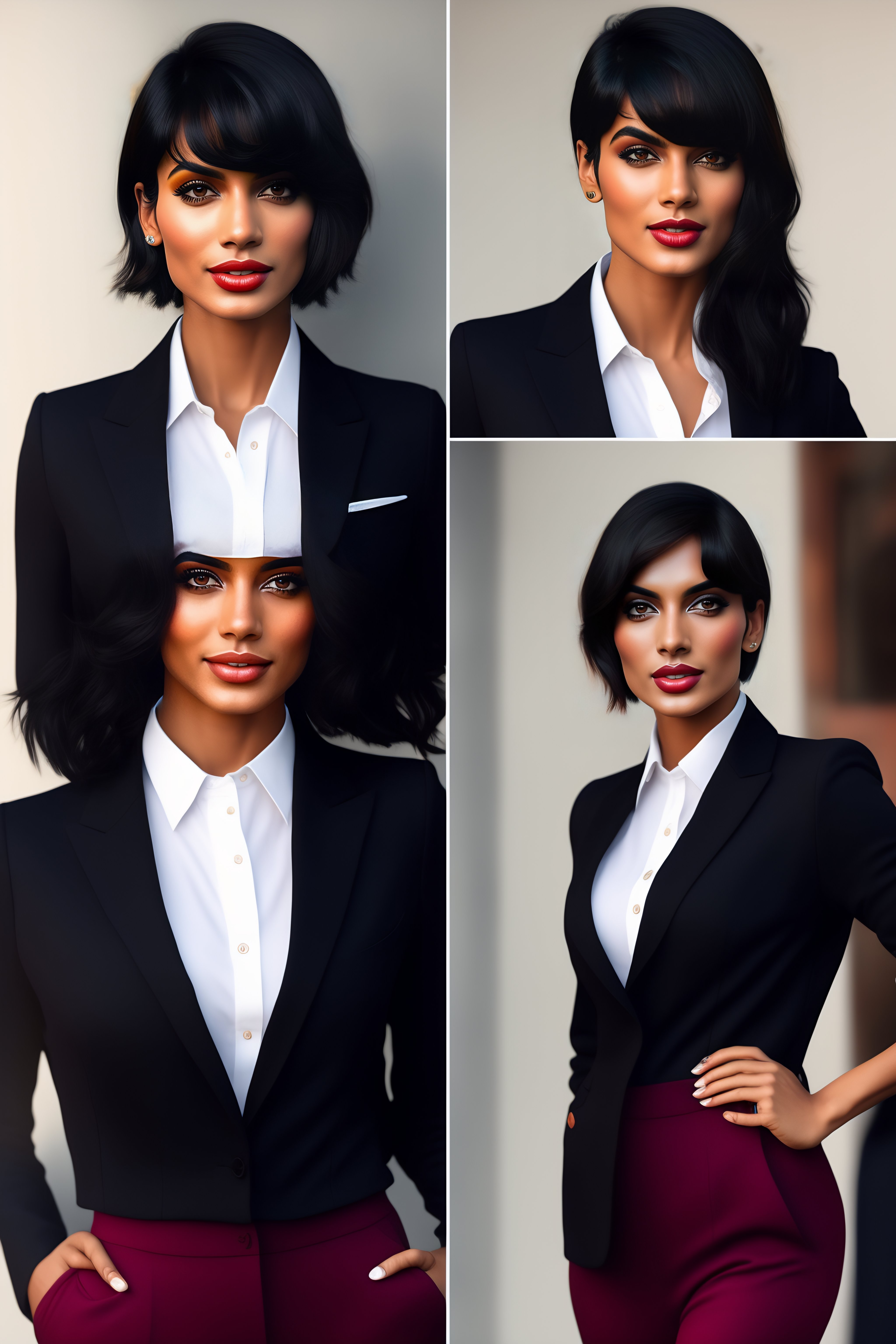 Lexica - Anglo-Indian woman in mid 20s, short straight black hair with ...