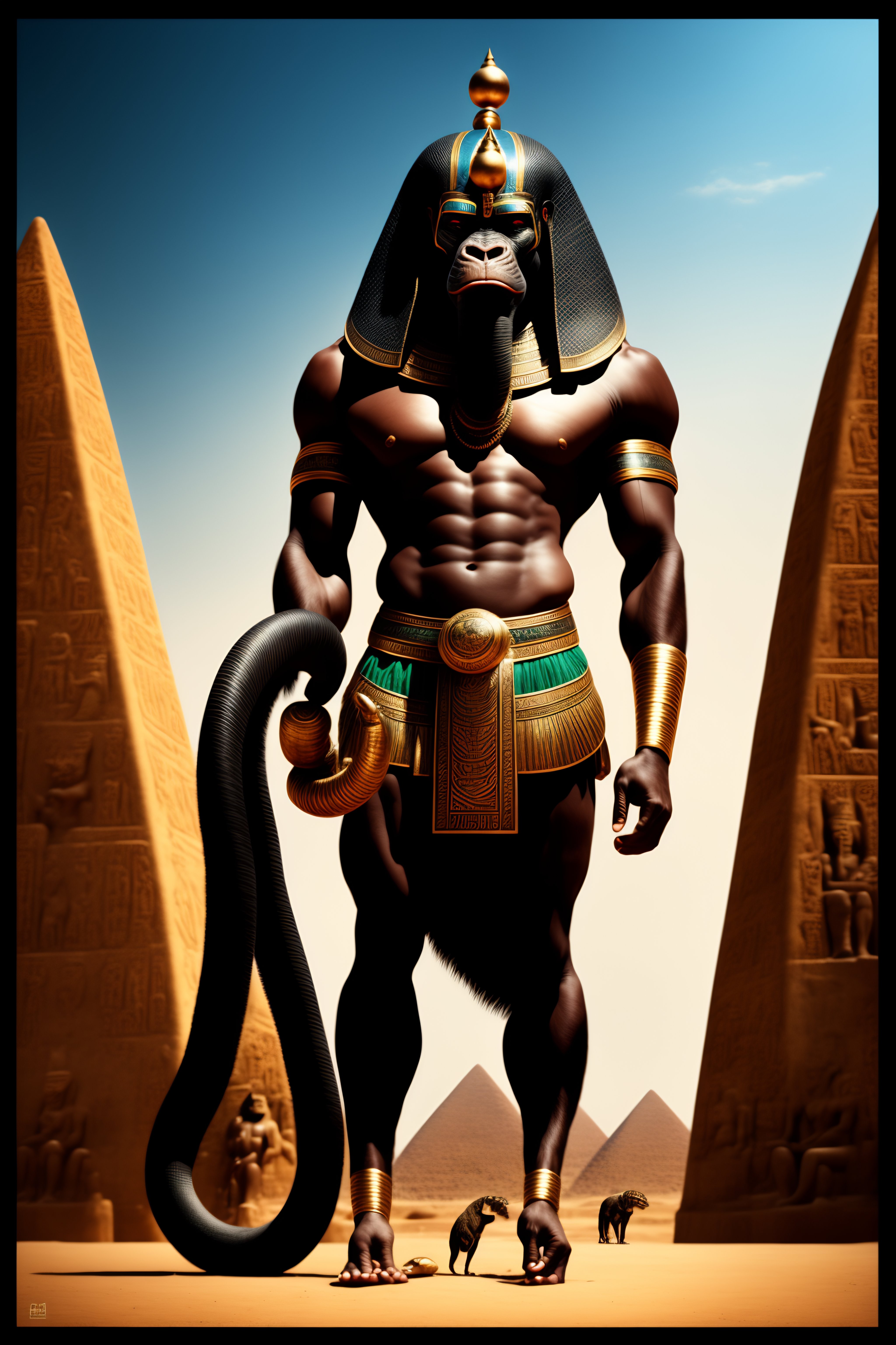 Lexica - An Egyptian god with the head of a cobra and the body of an ape