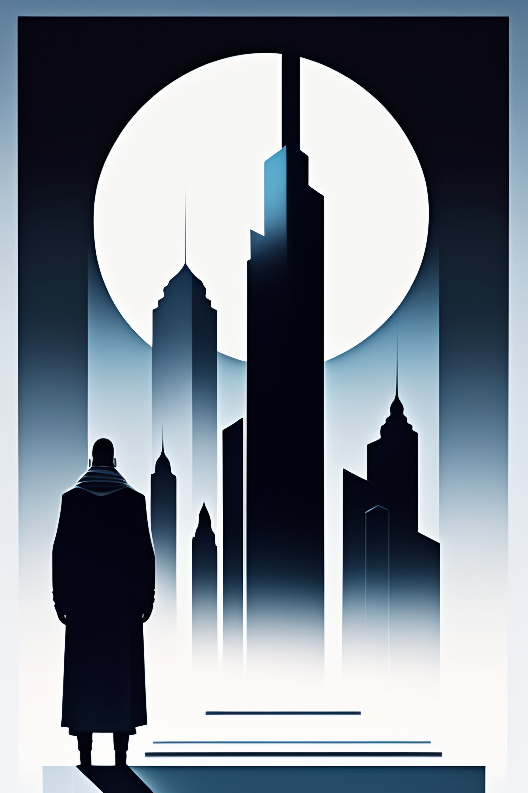 Lexica - Minimalist graphic design style. A stark, monochromatic ...