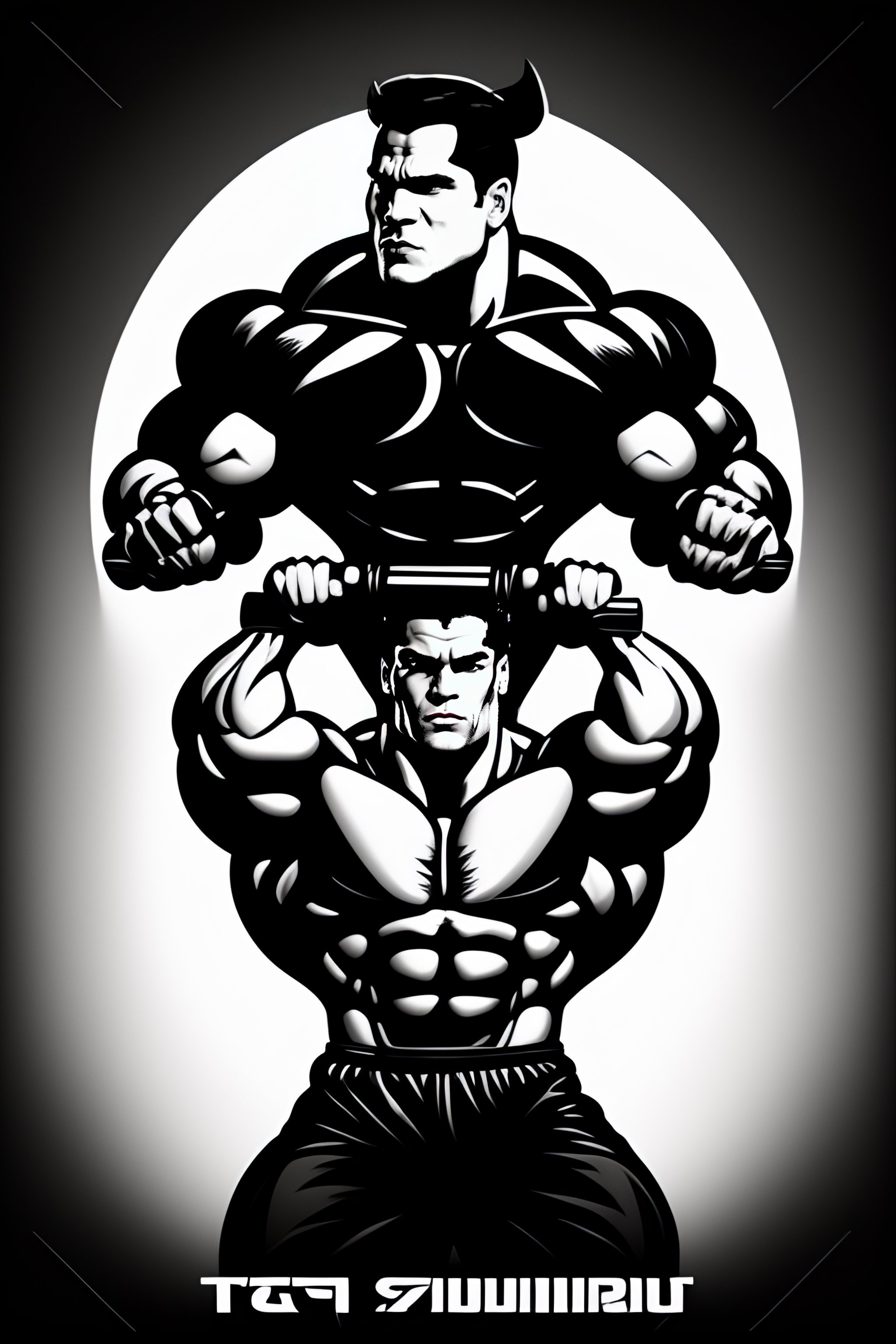 Lexica - A fierce-full muscular body builder bull lifting big heavy ...