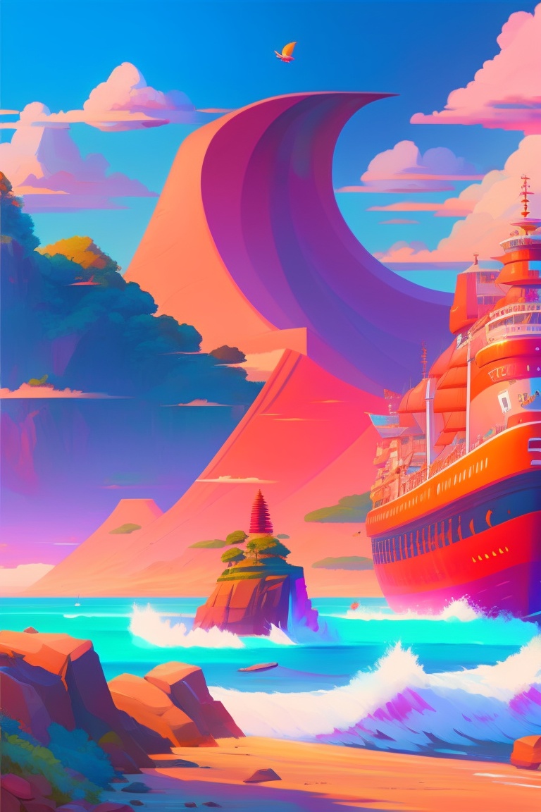 Lexica - One piece, studio ghibli, akira toriyama, james gilleard ...