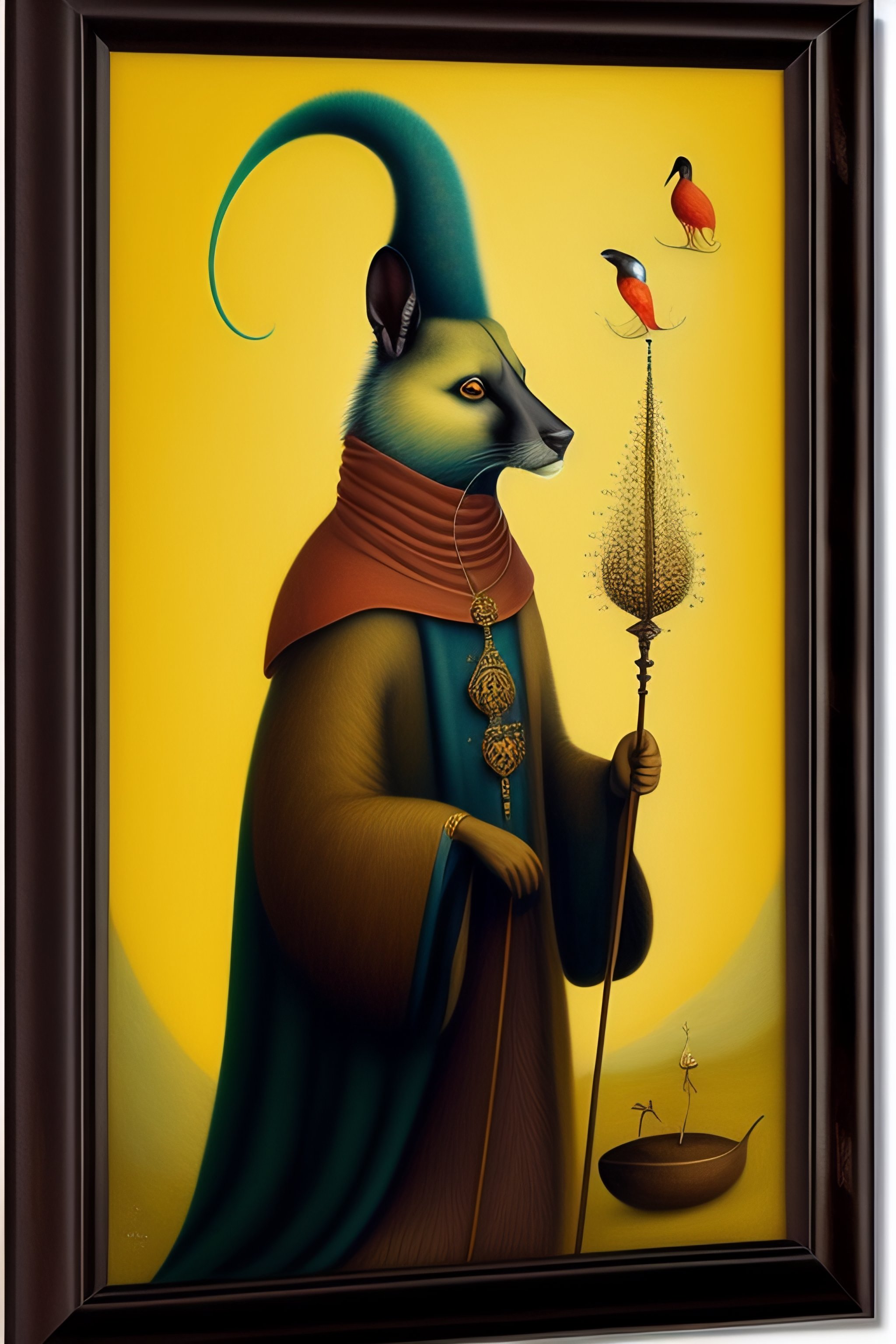 Lexica - Anthropomorphic voodoo weasel, eerie and whimsical background ...