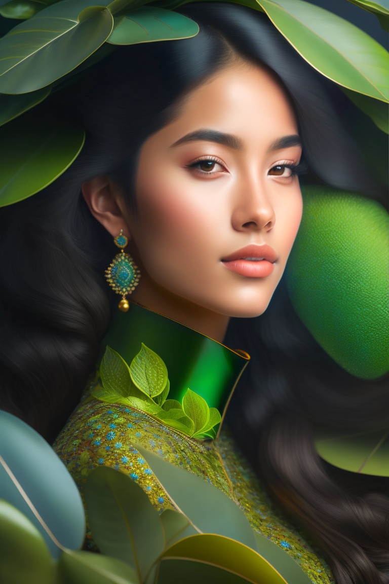 Lexica - A hyperrealistic portrait of Oxygen embodied as a vibrant and ...