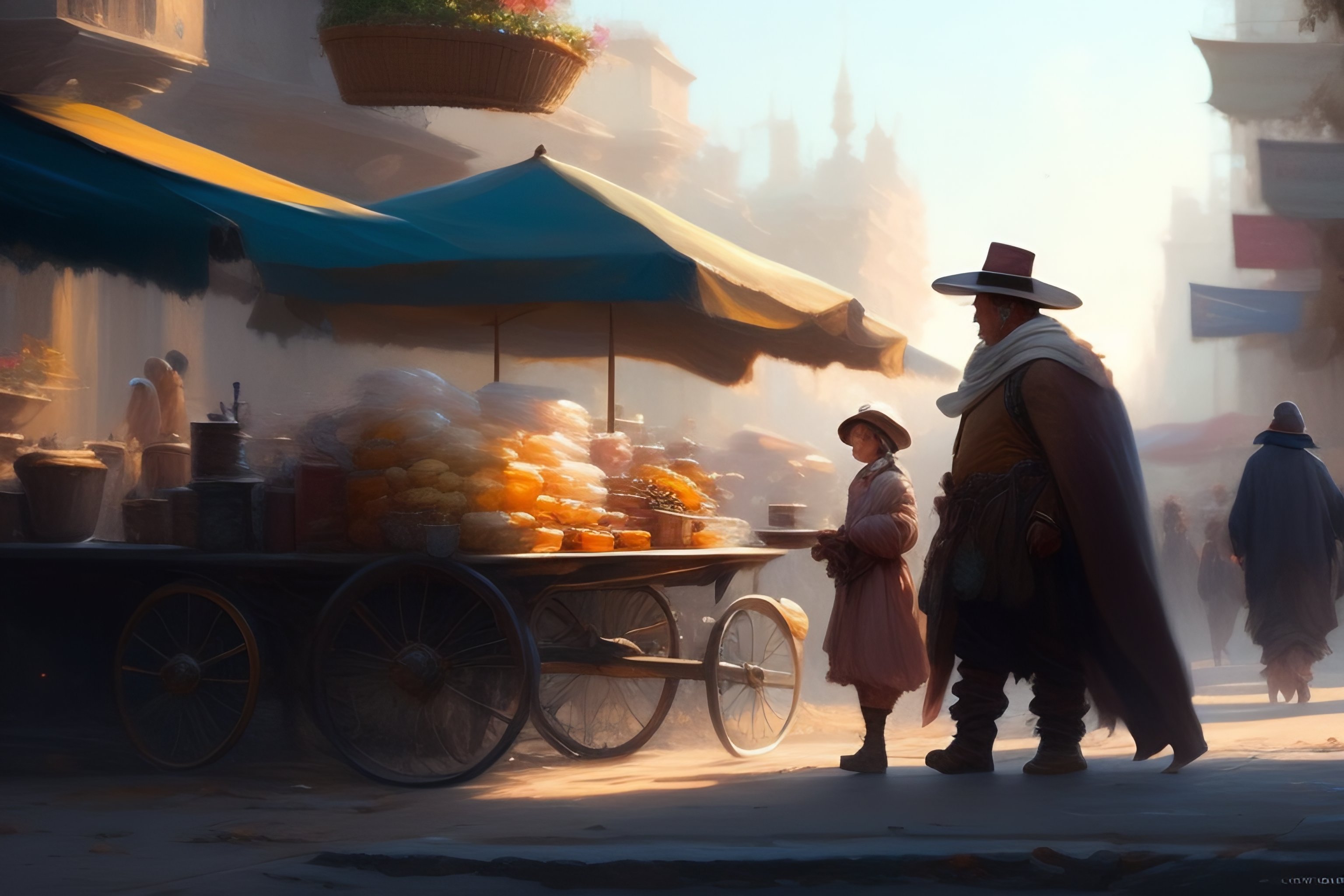 Lexica - Street vendors with shabby clothes, old wrinkled austere faces ...