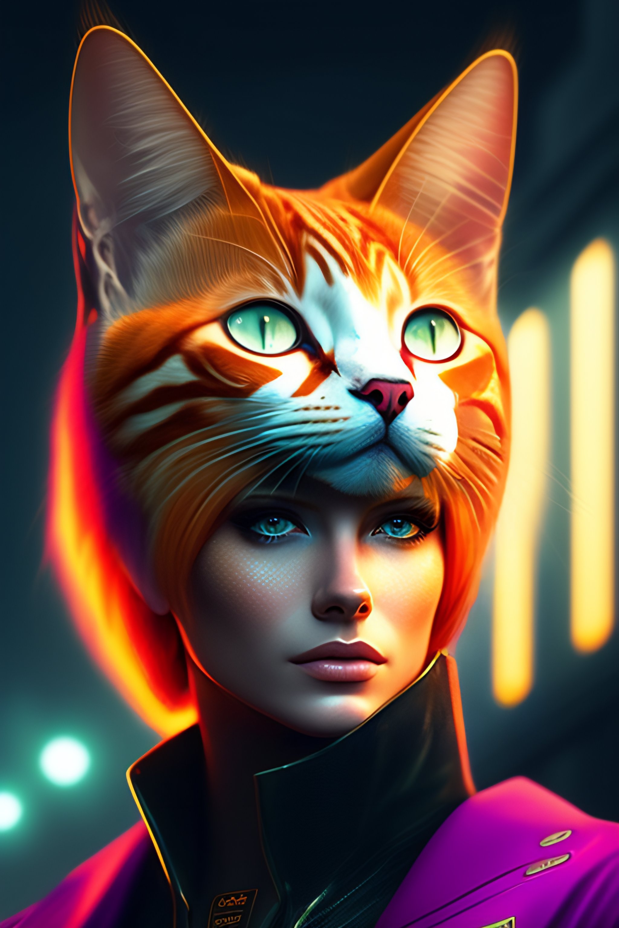 Lexica - 🐈ginger Cyberpunk,