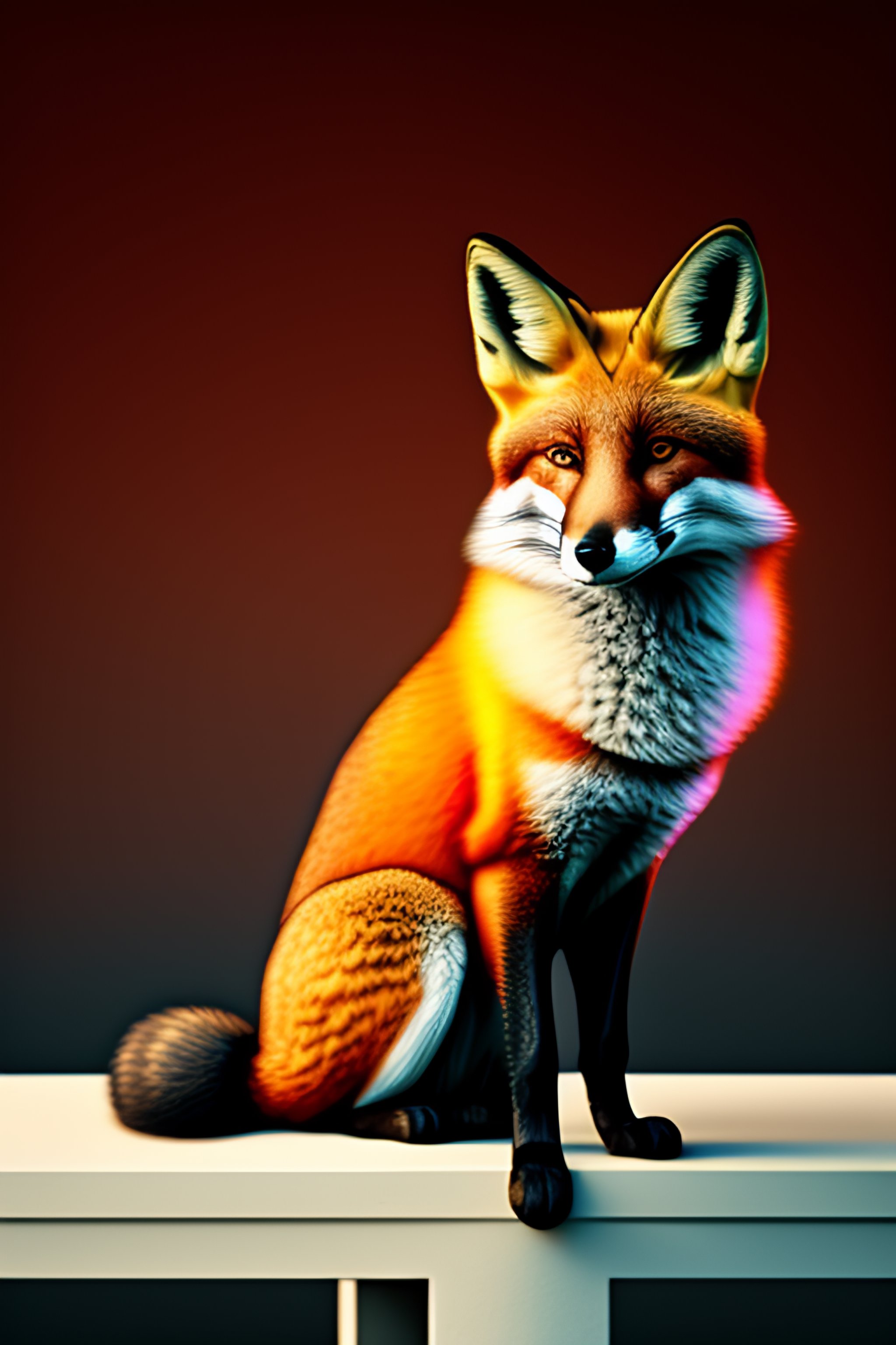 Fox Sitting On Chair