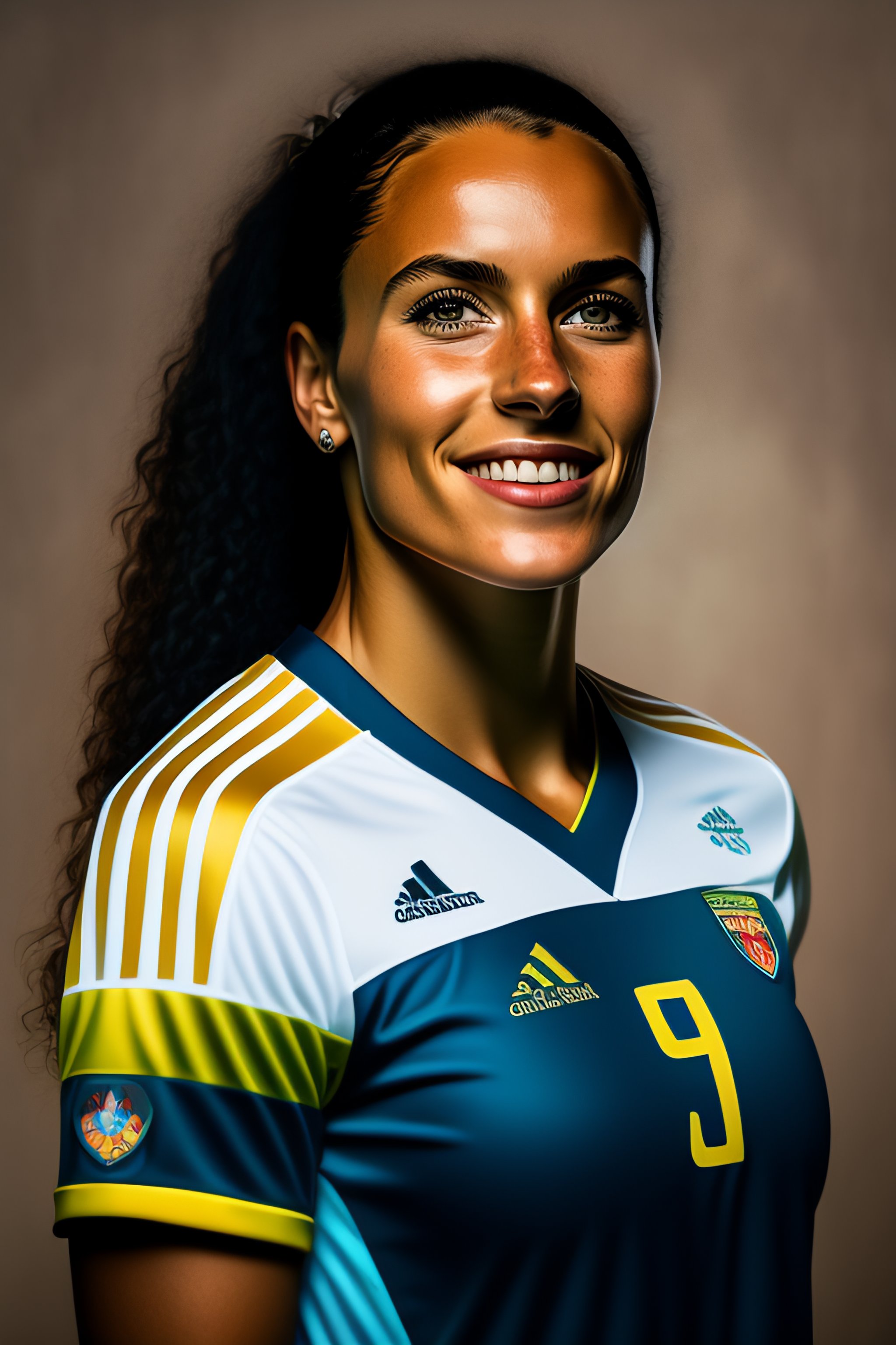 Lexica - Portrait of a female soccer player