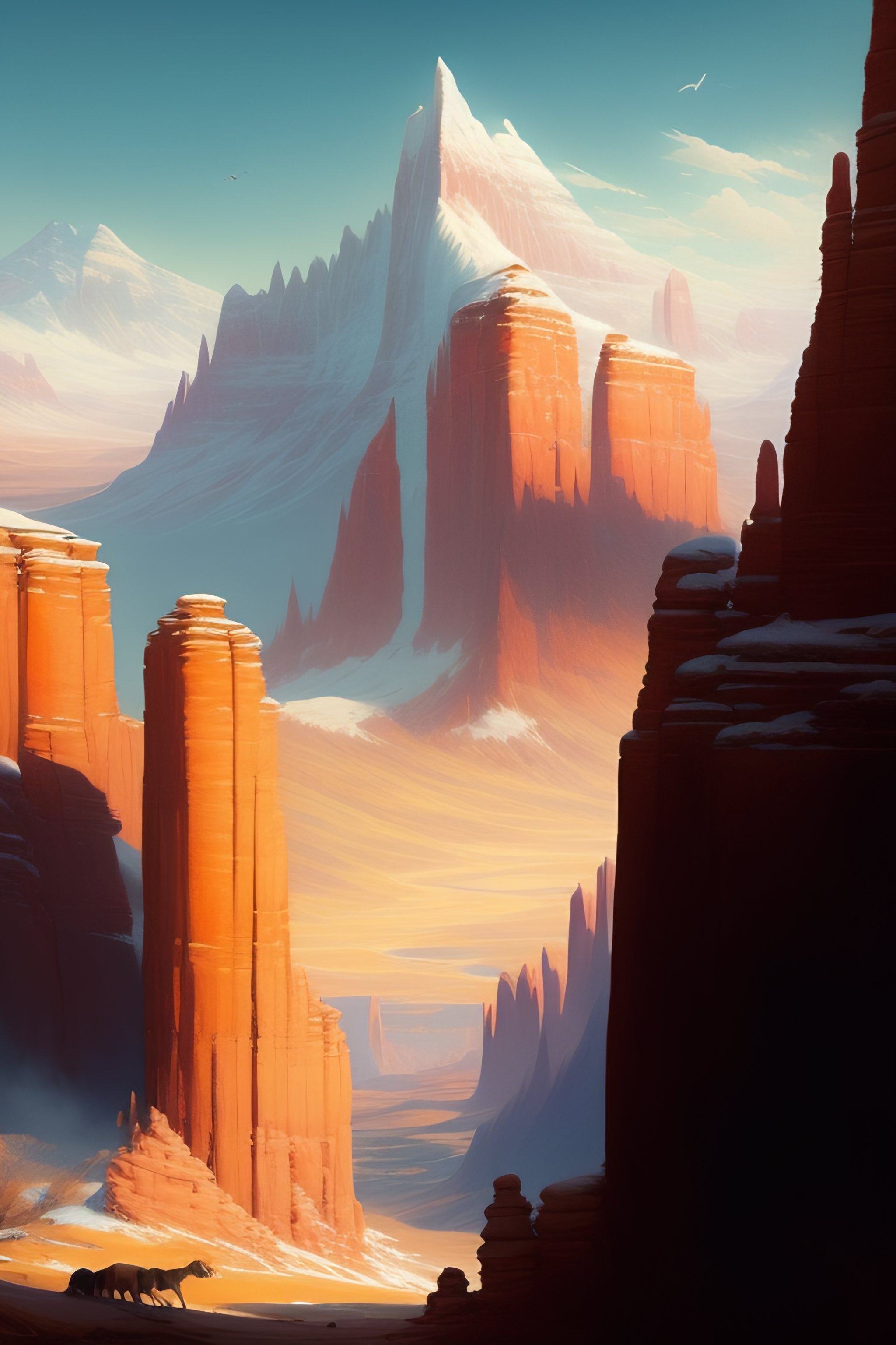 Lexica - Greg rutkowski travel poster utah