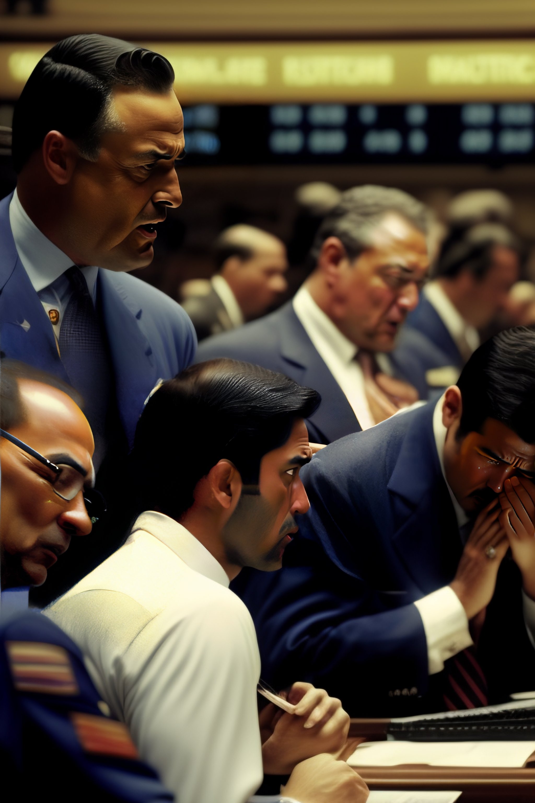 Lexica - Crying Stock traders loosing money,Markets crashing,vintage ...