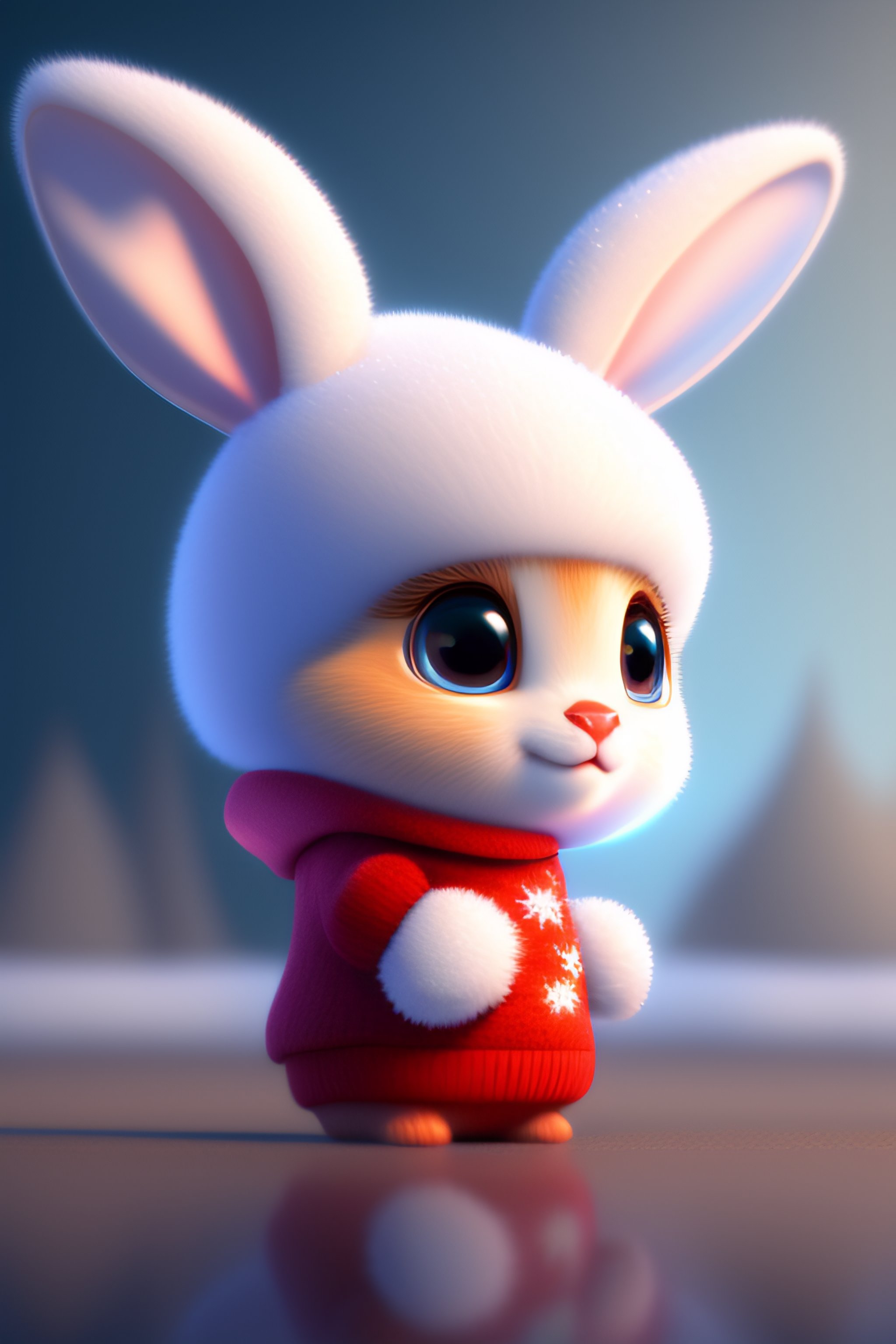 Lexica - Pixar style,cute baby pixar style white fairy rabbit ,Singing ...
