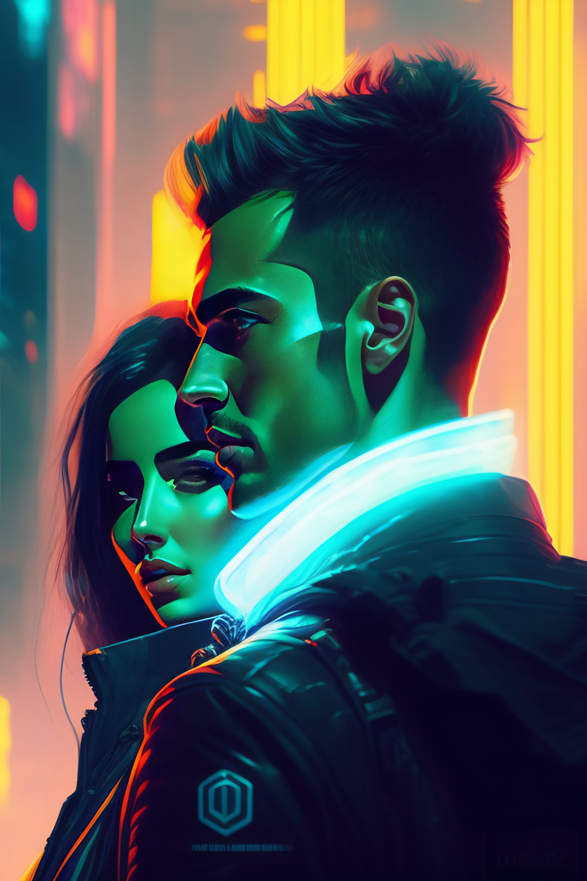 Lexica - Theo james and ana de armas, cyberpunk futuristic neon ...