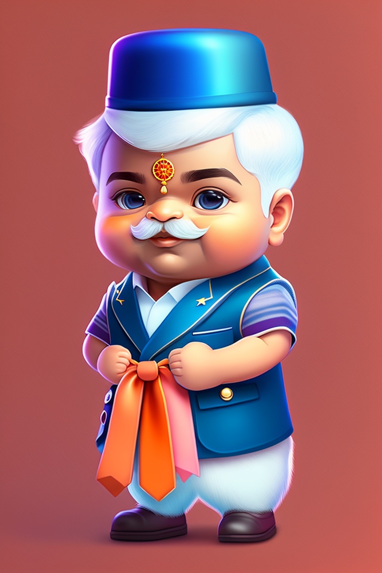 Lexica - Cute and adorable cartoon narendra modi prime minister of ...