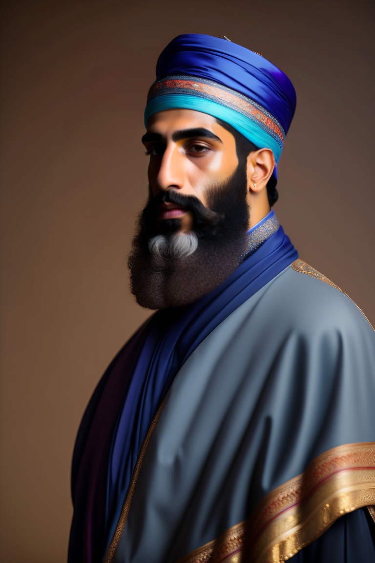 Lexica - Imam Kazem is an Arab man with a long and black beard, he has ...