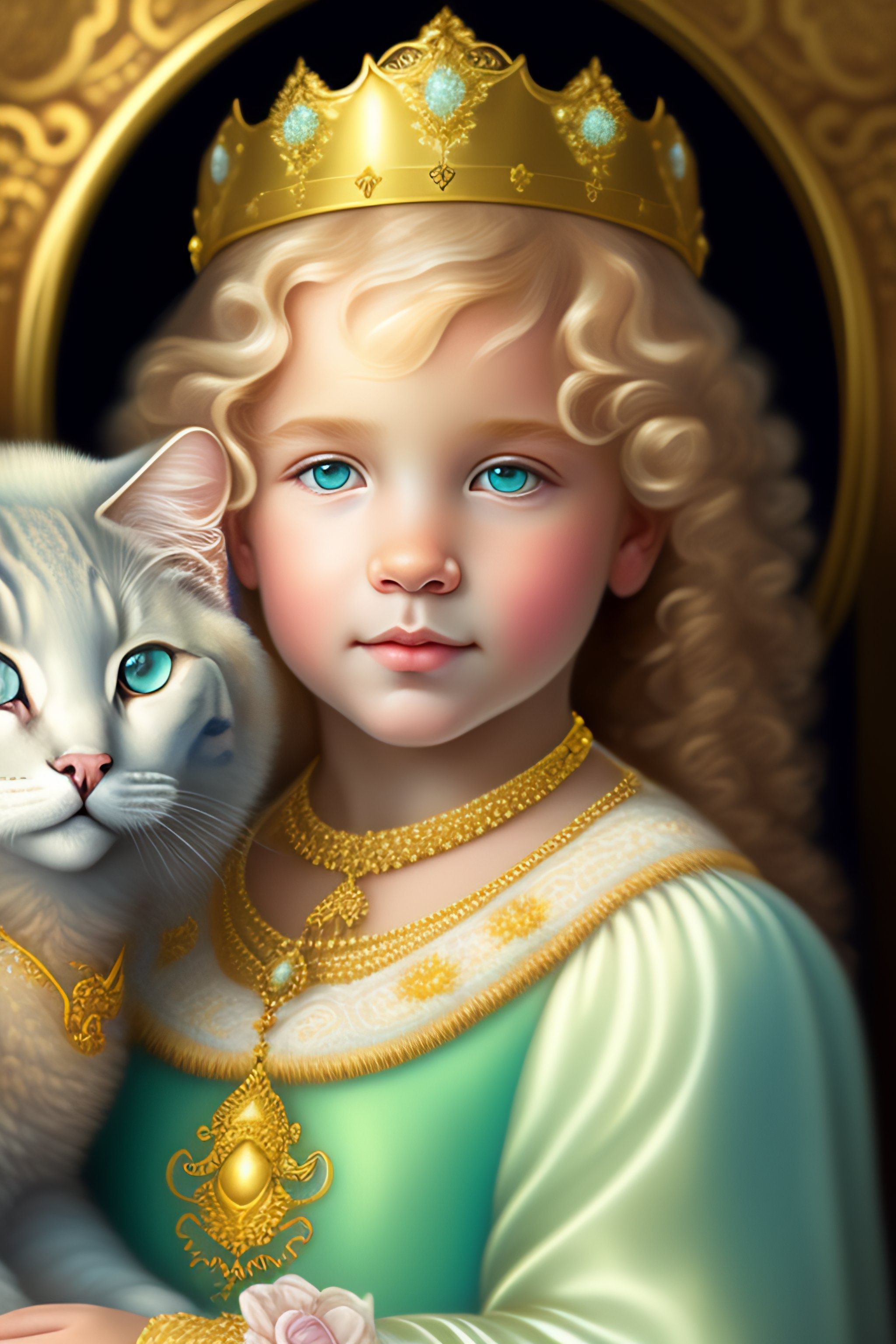 Lexica - Highly detailed venetian rococo portrait of a short hair blond ...