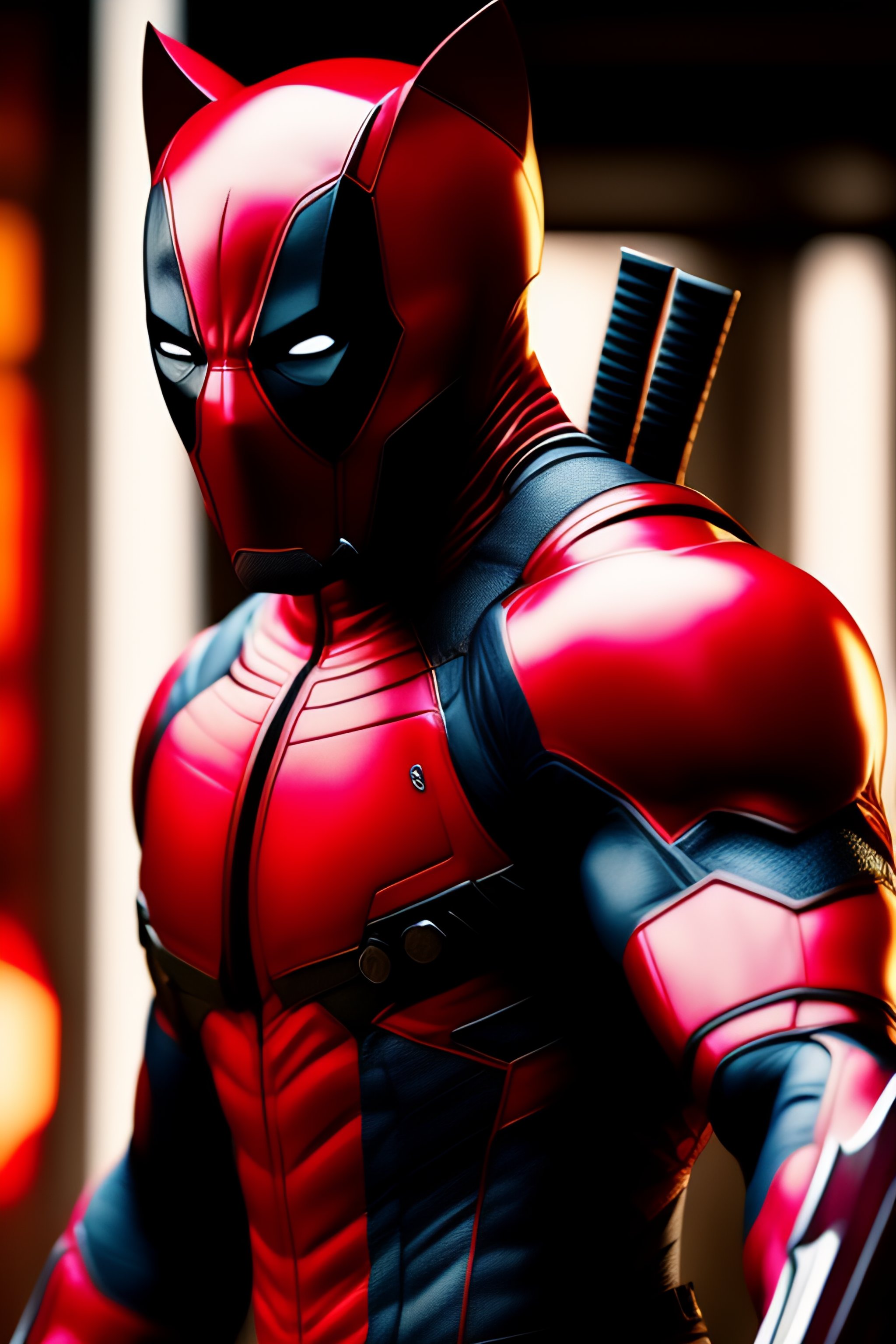 Lexica - Wolverine as Deadpool showing claws in avengers movie, full body