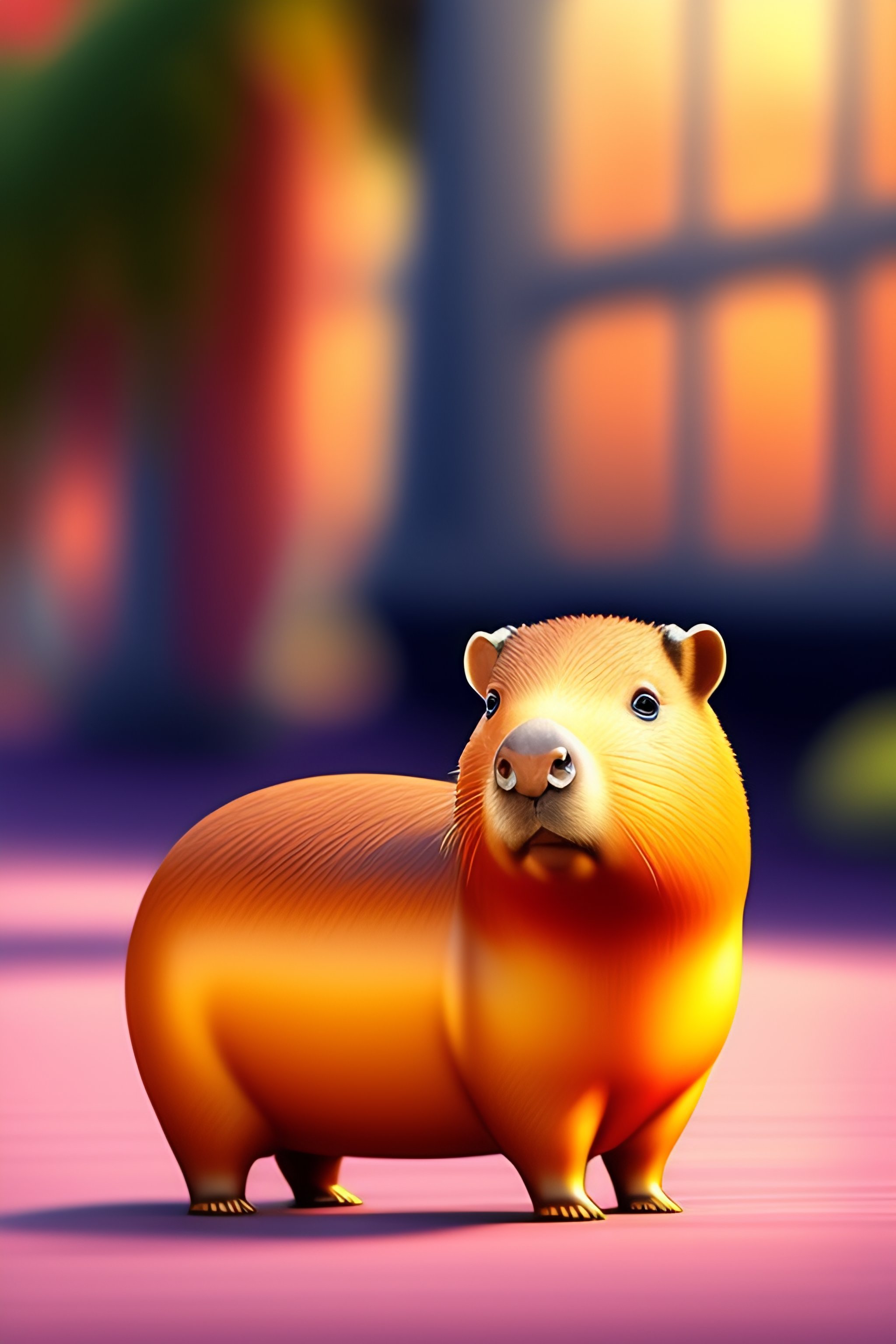 Lexica - Capybara with a barbie bag, 2d , old cartoon, disney, anime