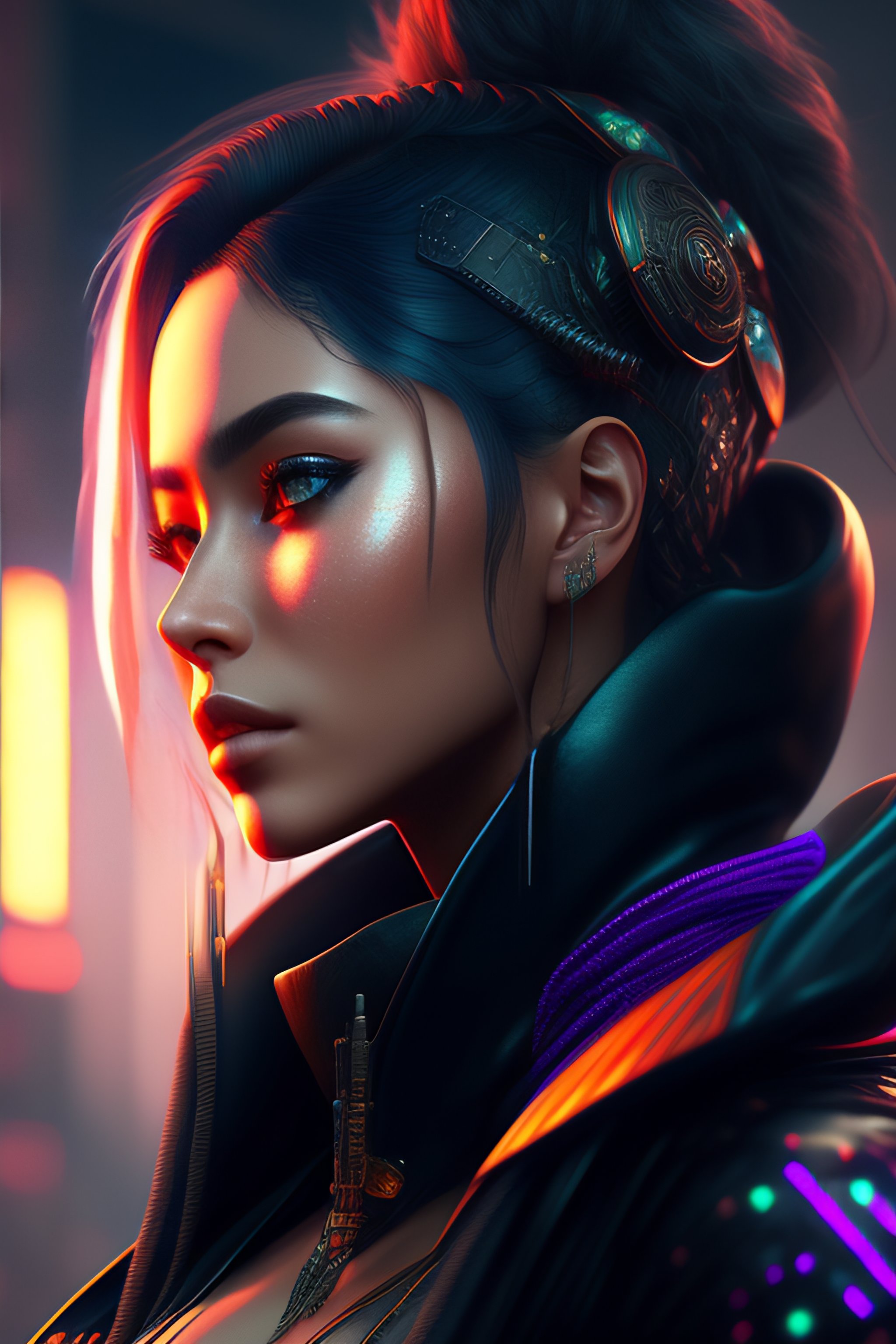 Lexica - Ultra beatiful girl cyberpunk style, hyperdetailed intricately ...