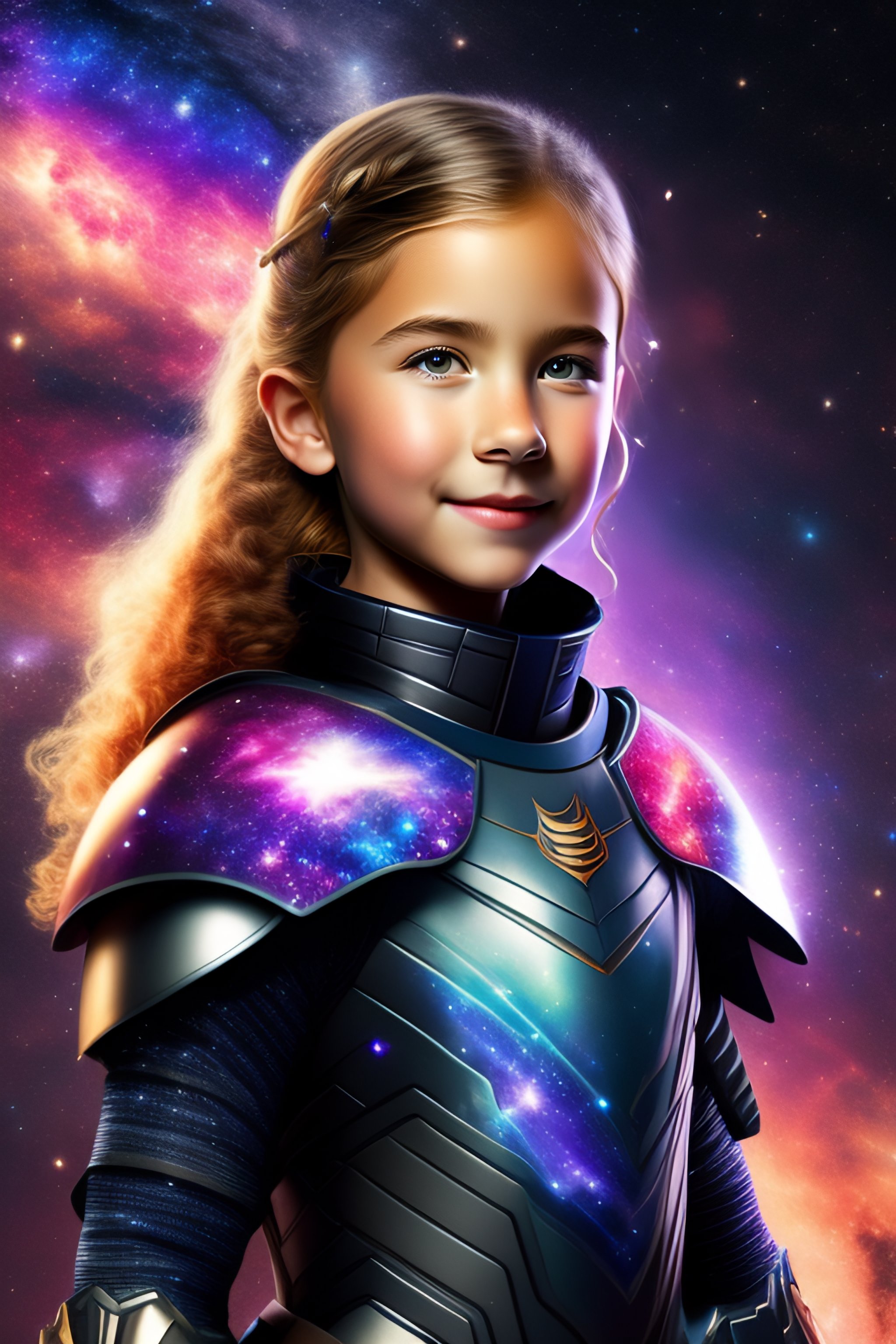 Lexica - Girl armor galaxy