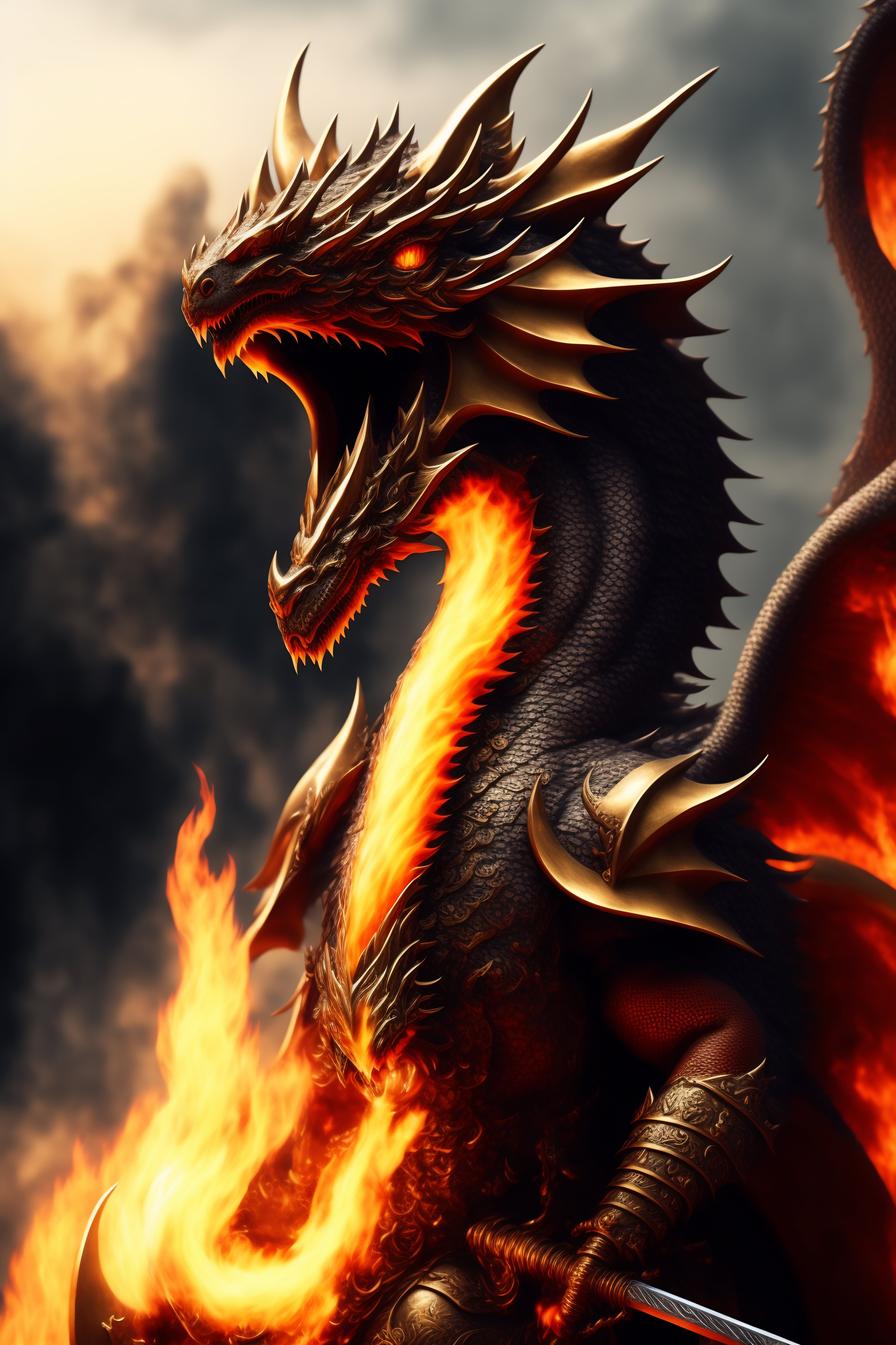 Realistic Fire Dragon