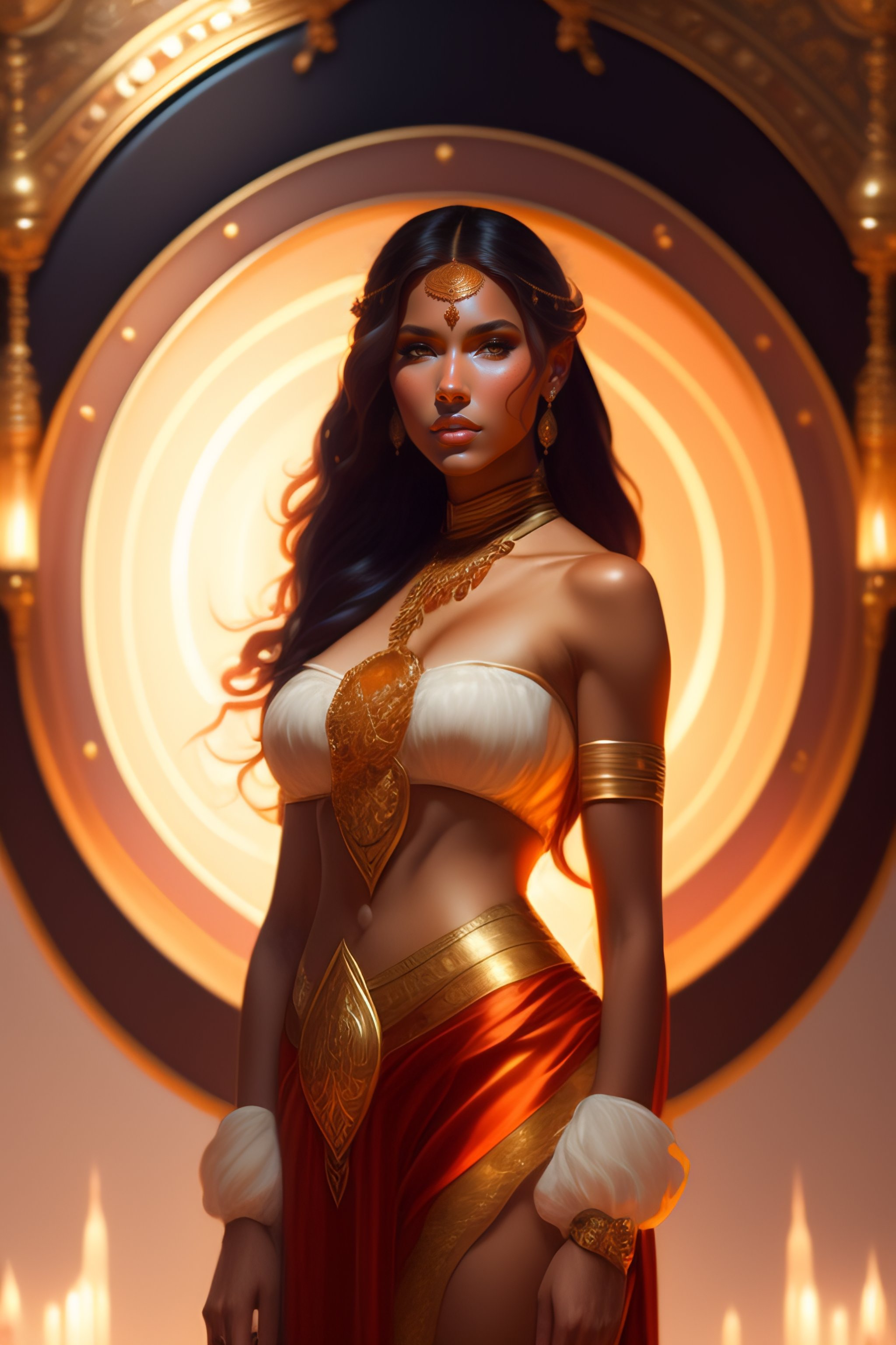 Lexica - Portrait of a hot fox girl, searing body, full body, large ears, skirt, intricate ...