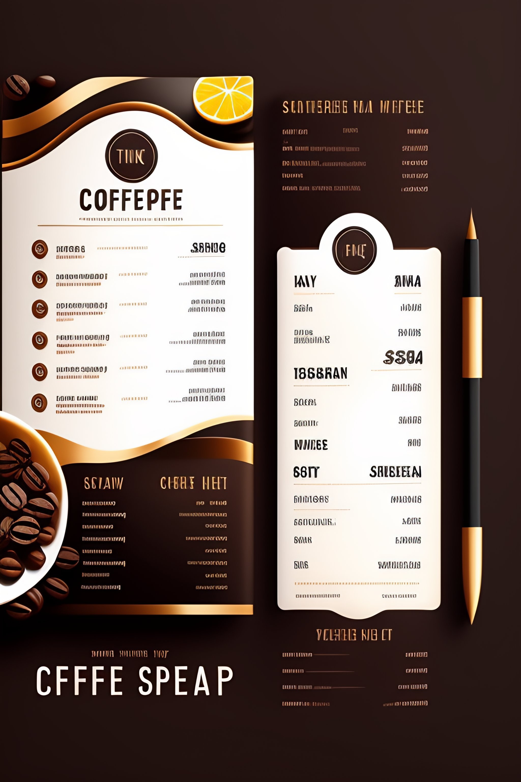 Coffee Shop Menu Card Design