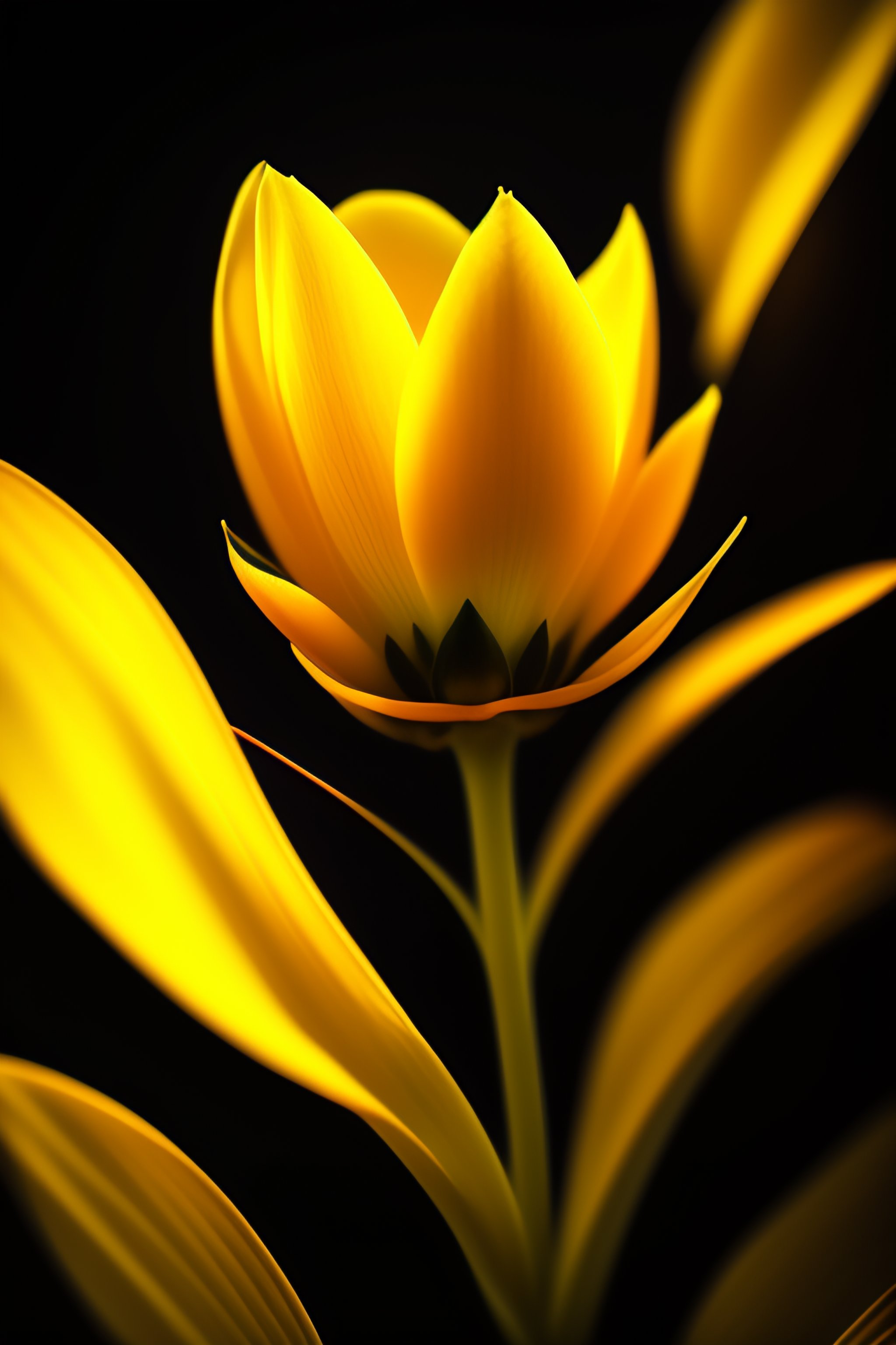 Lexica - Flower power, trending on artstation”, yellow-black, diffused ...