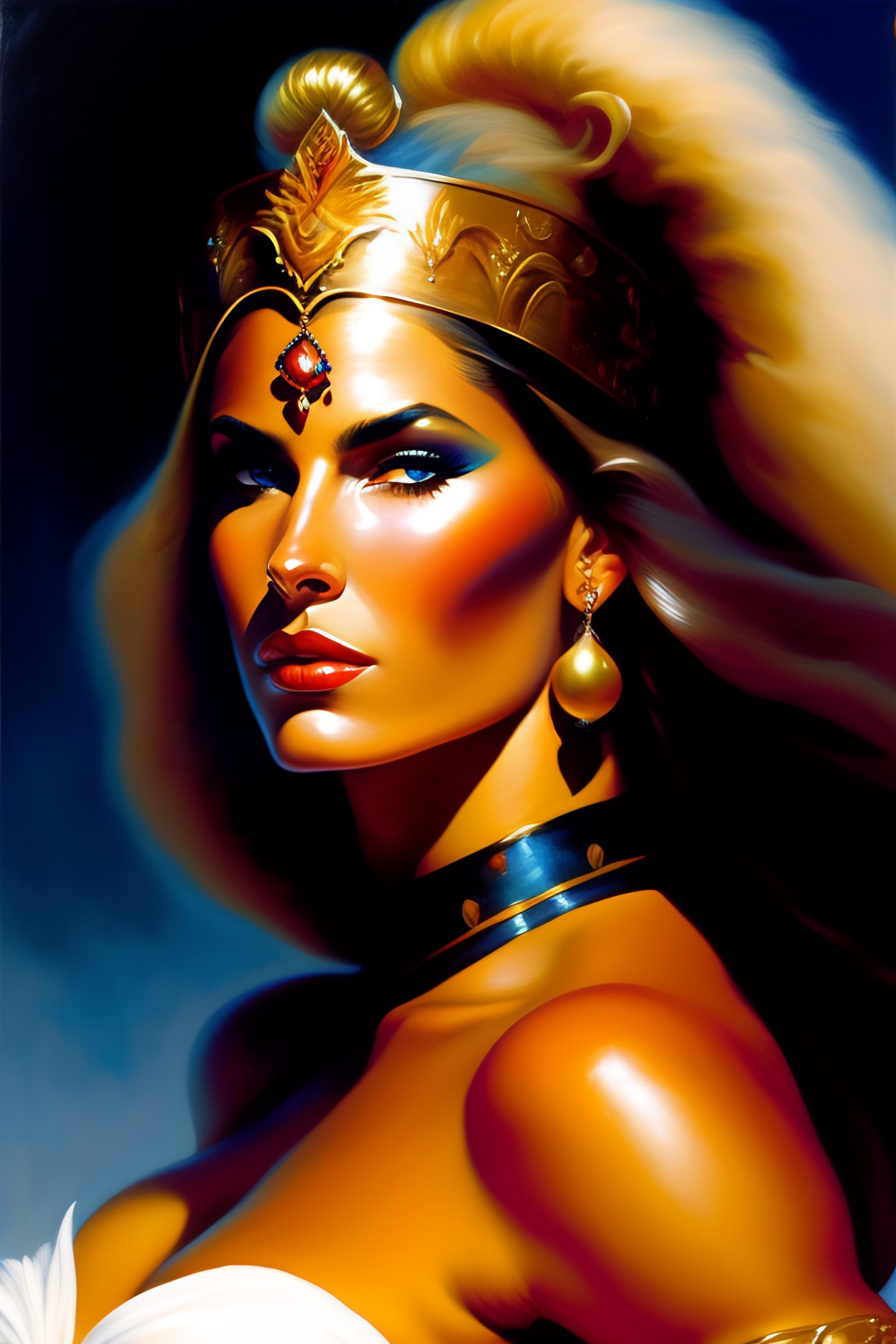 Lexica - A painting about a barbarian queen by Boris Vallejo