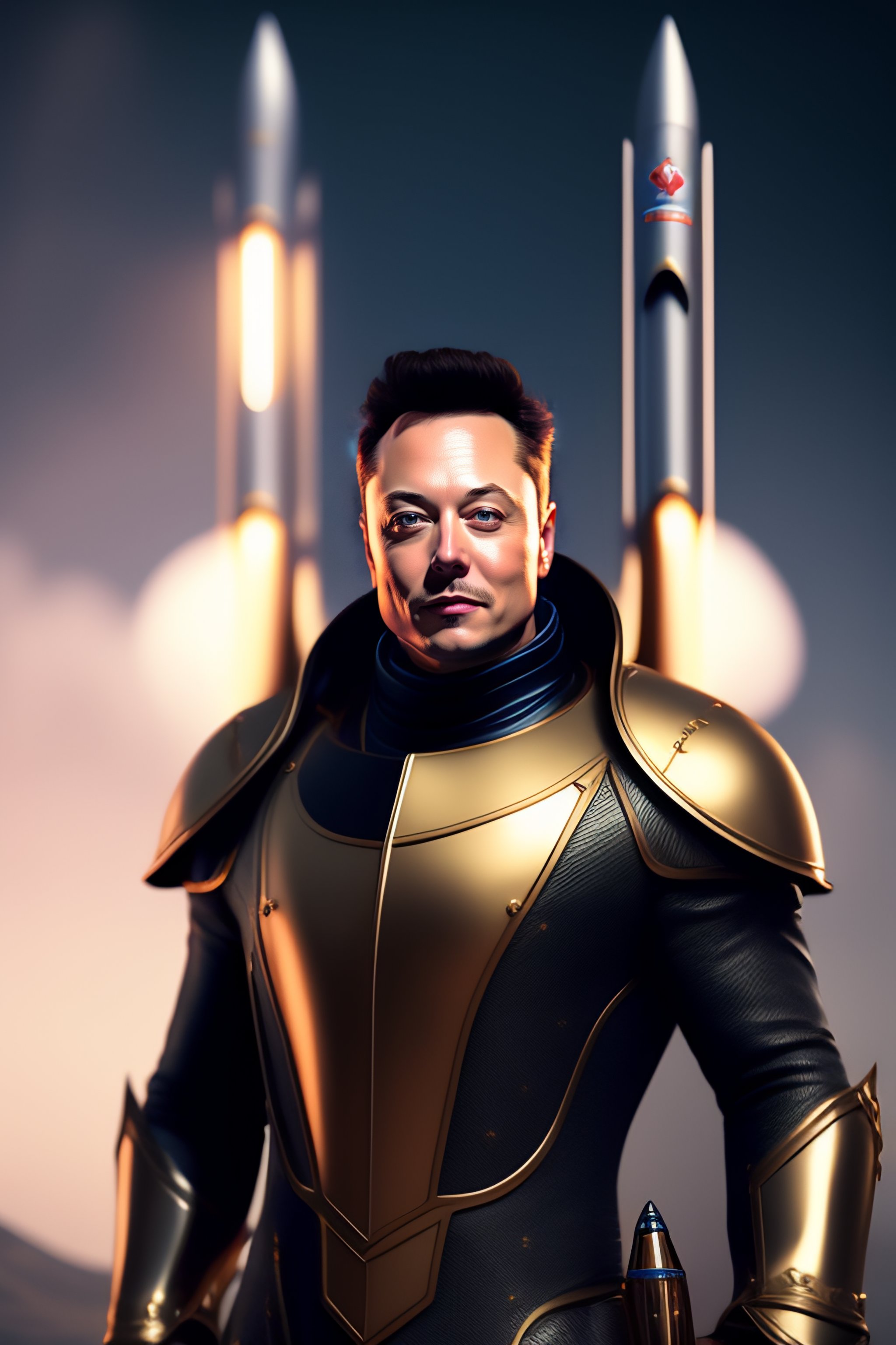 Lexica - Realistic style, 3d Unreal engine, Elon Musk person, wearing ...