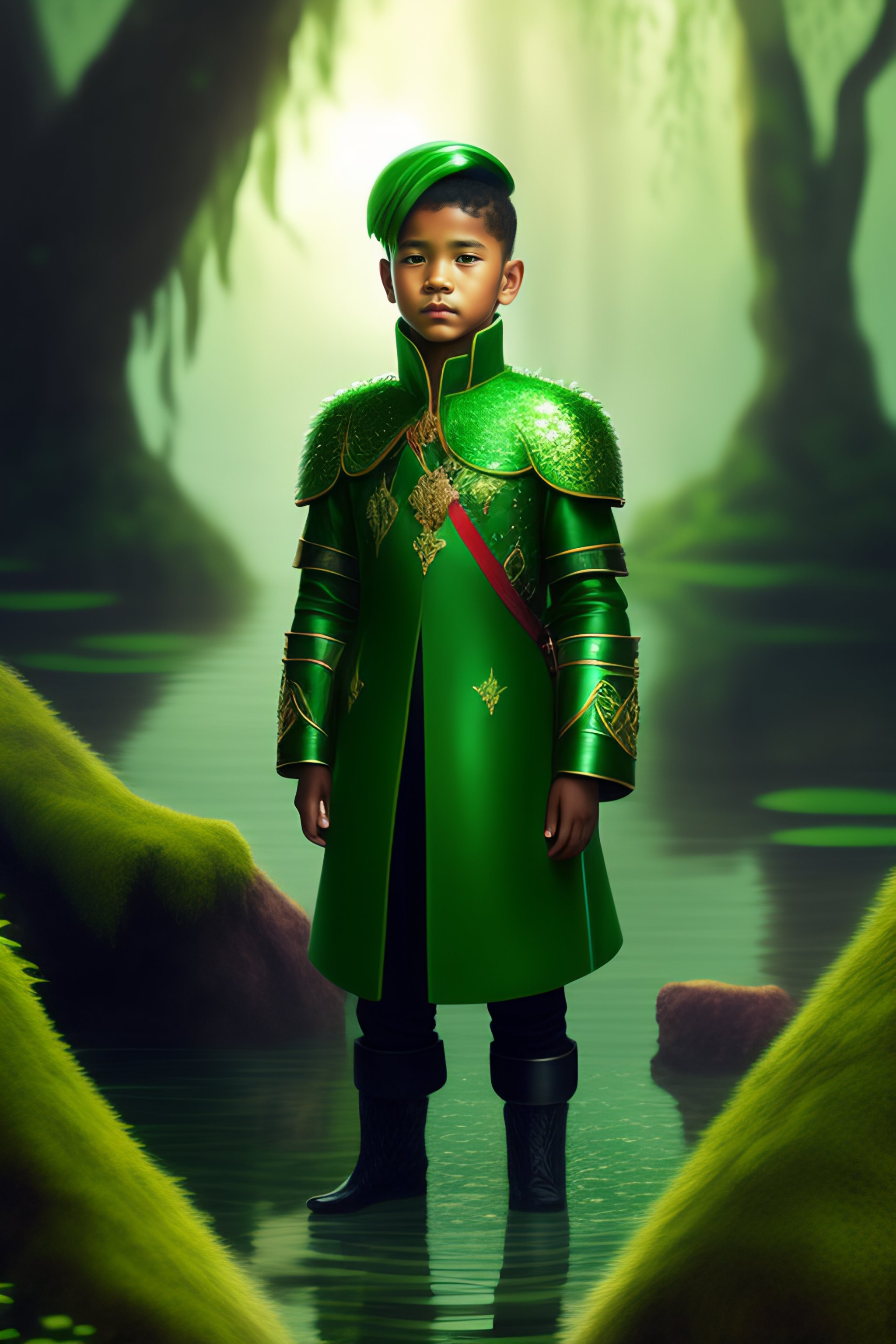 Lexica - Young prince, transforming into a green swamp like creature ...