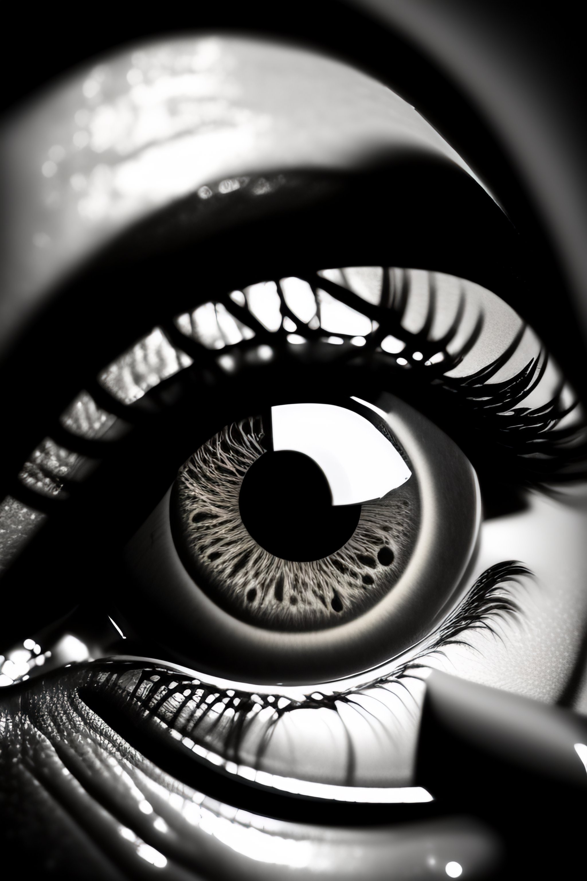 Lexica - A cutout picture of an eye from a vintage magazine, torn edges ...