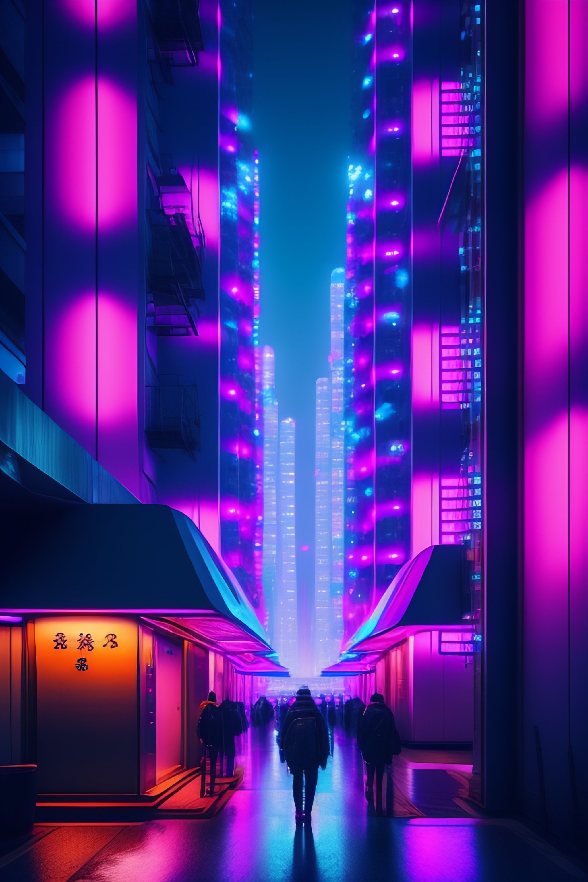 Lexica - Futuristic trippy cyberpunk tokyo
