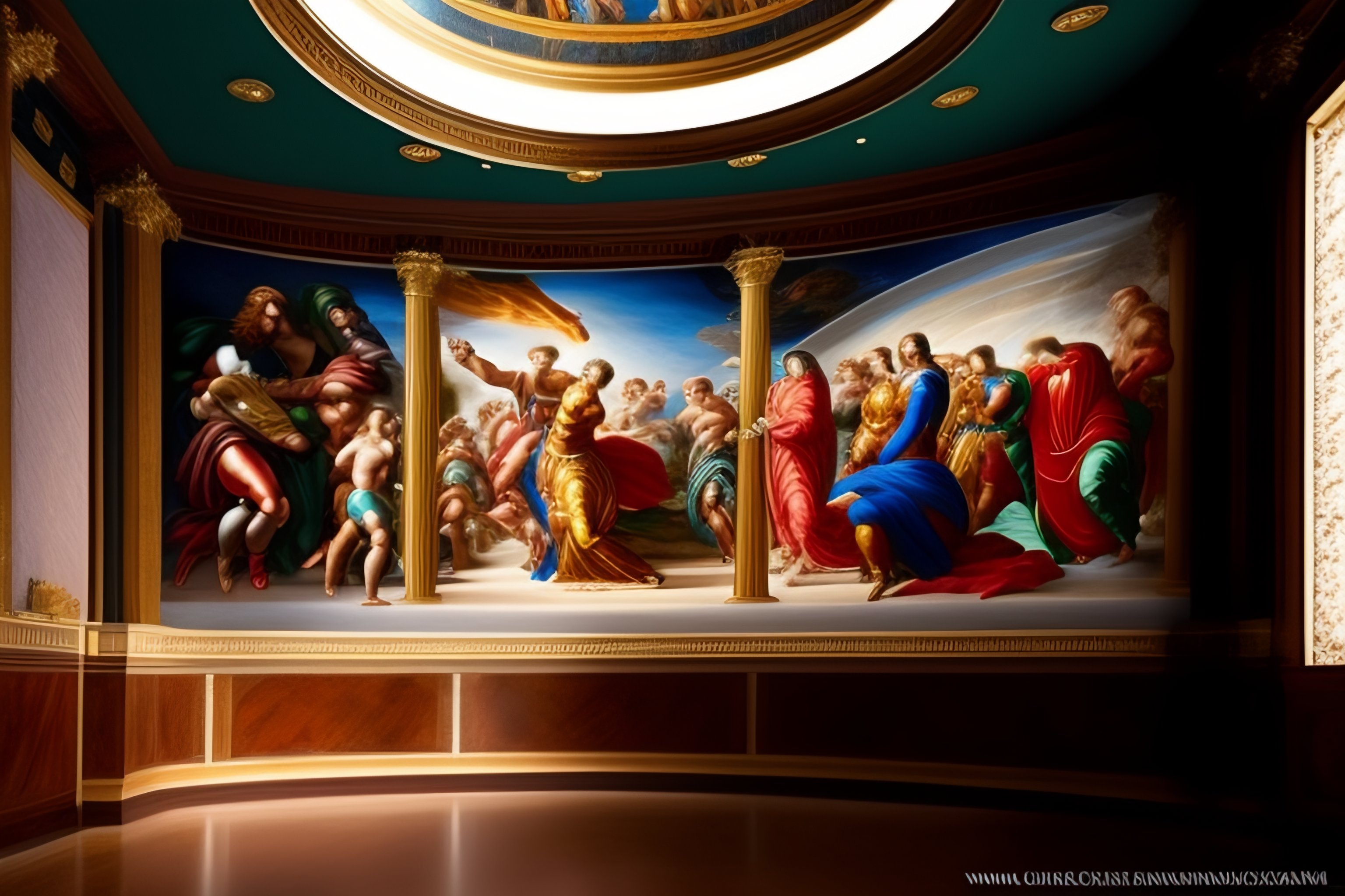 Lexica - Sistine chapel with marvel characters, Michelangelo, fresco ...