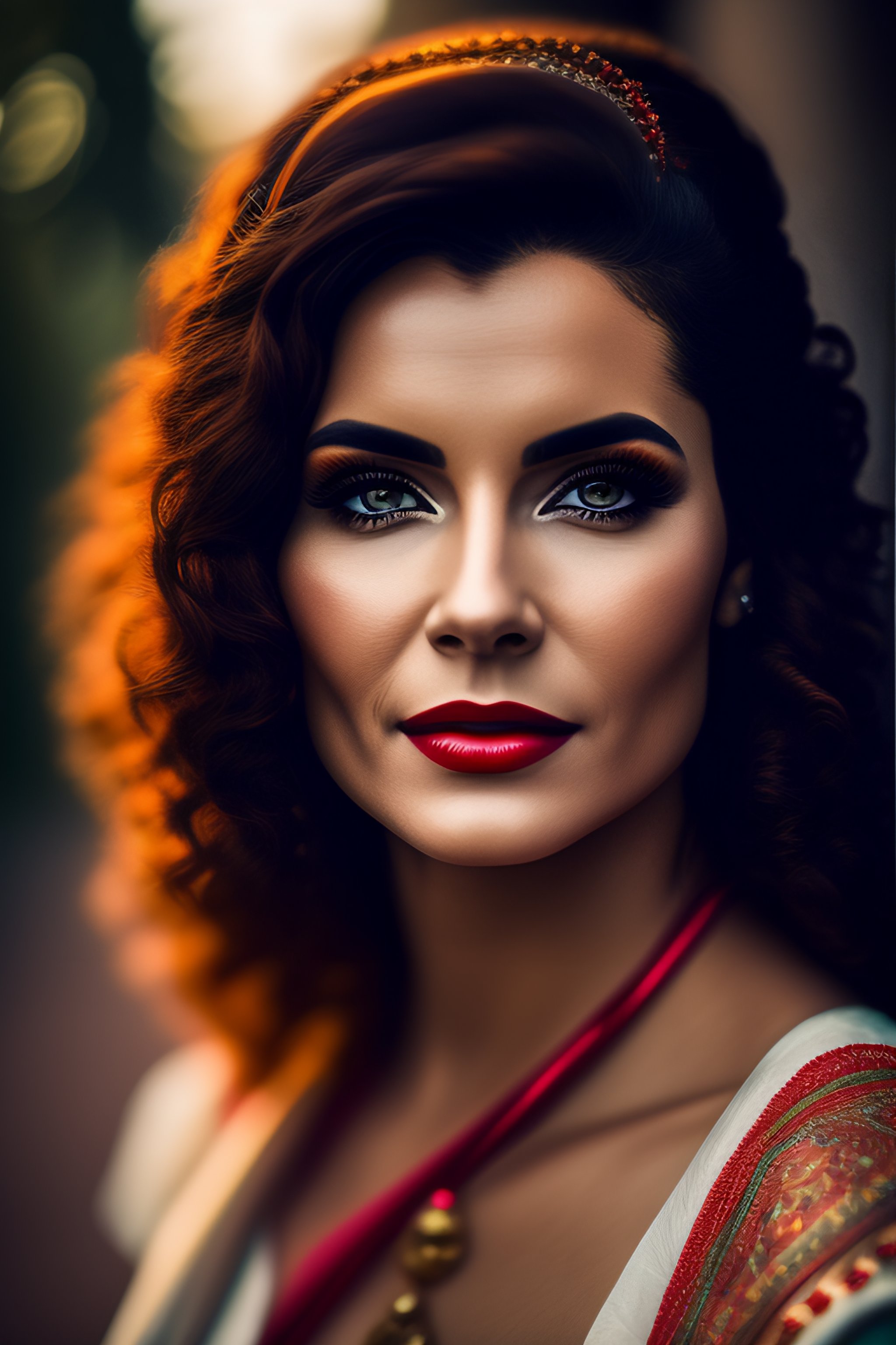 Lexica - Highly detailed, woman with red eyes , 50 mm portrait, wide ...