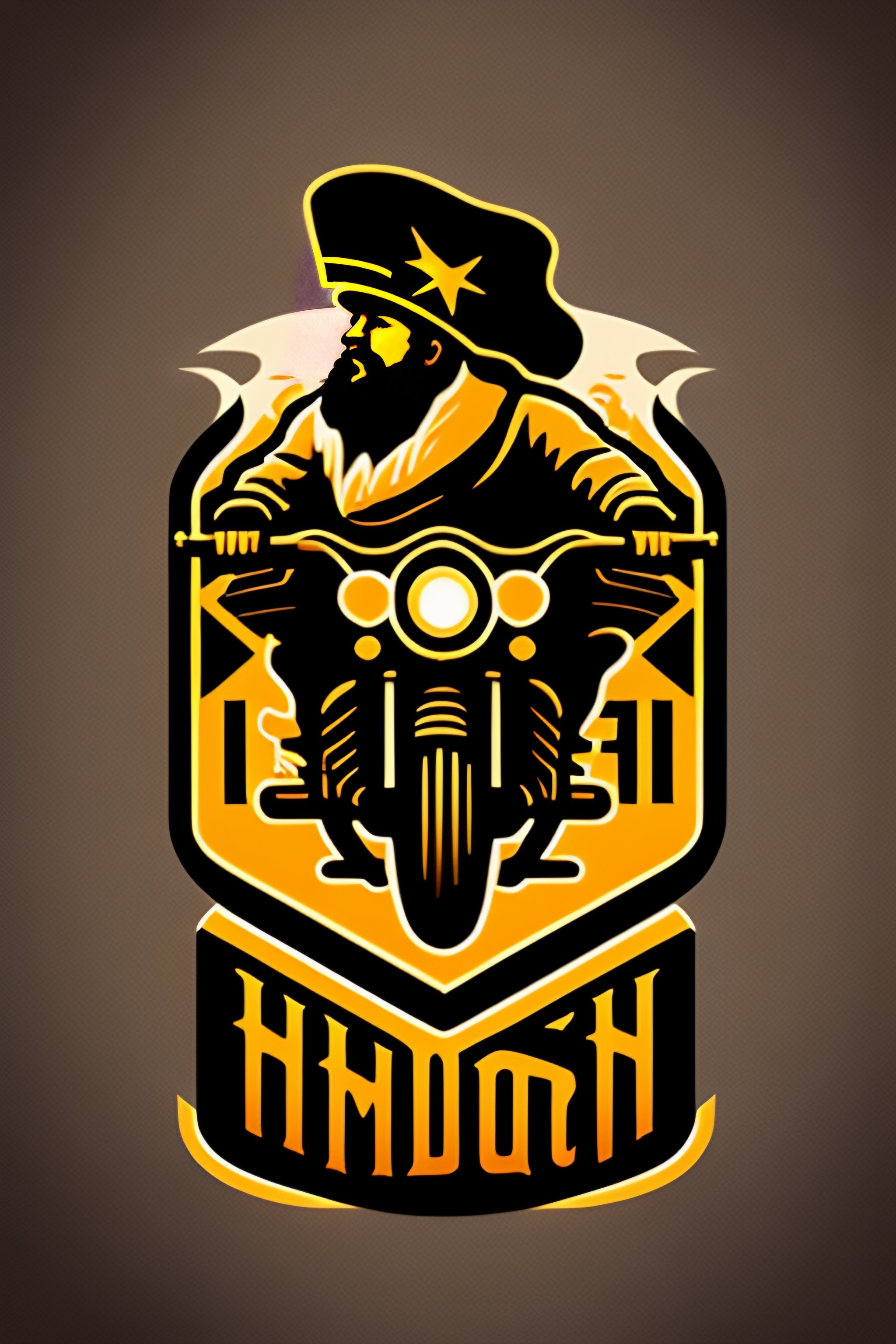 Lexica - Logo for a Jewish motorcycle club with a man riding a motorcycle