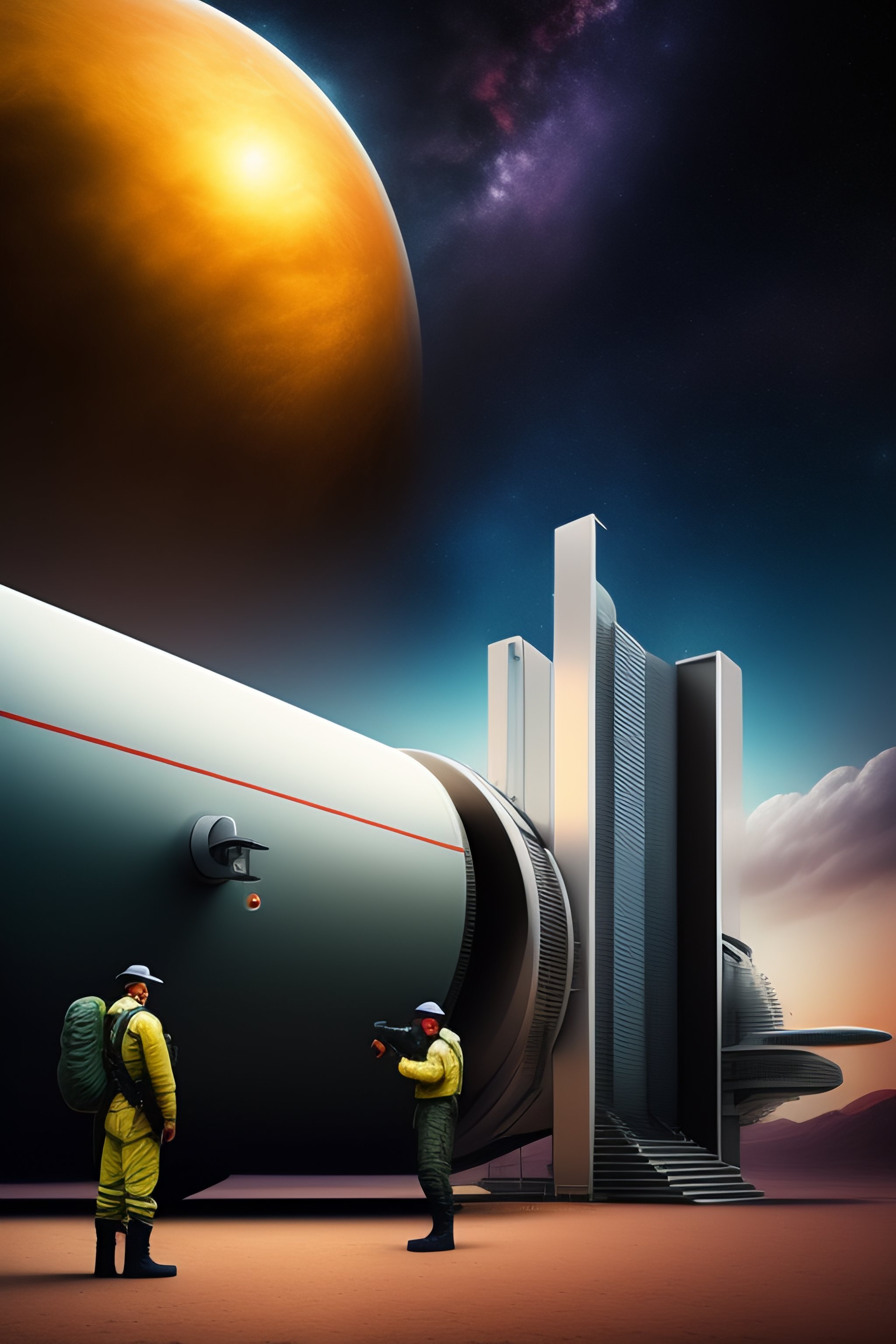 Lexica - Civilian on the moond with scientists